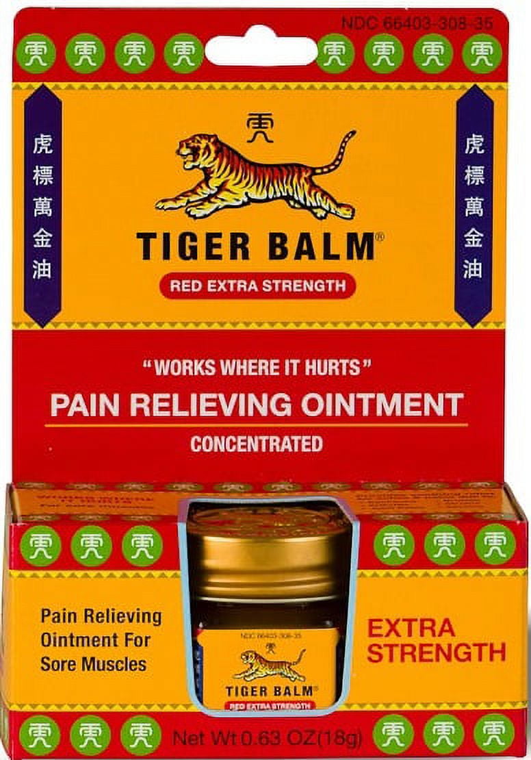 Tiger Balm Extra Strength Pain Relieving Ointment, 0.63 Oz - Walmart.com