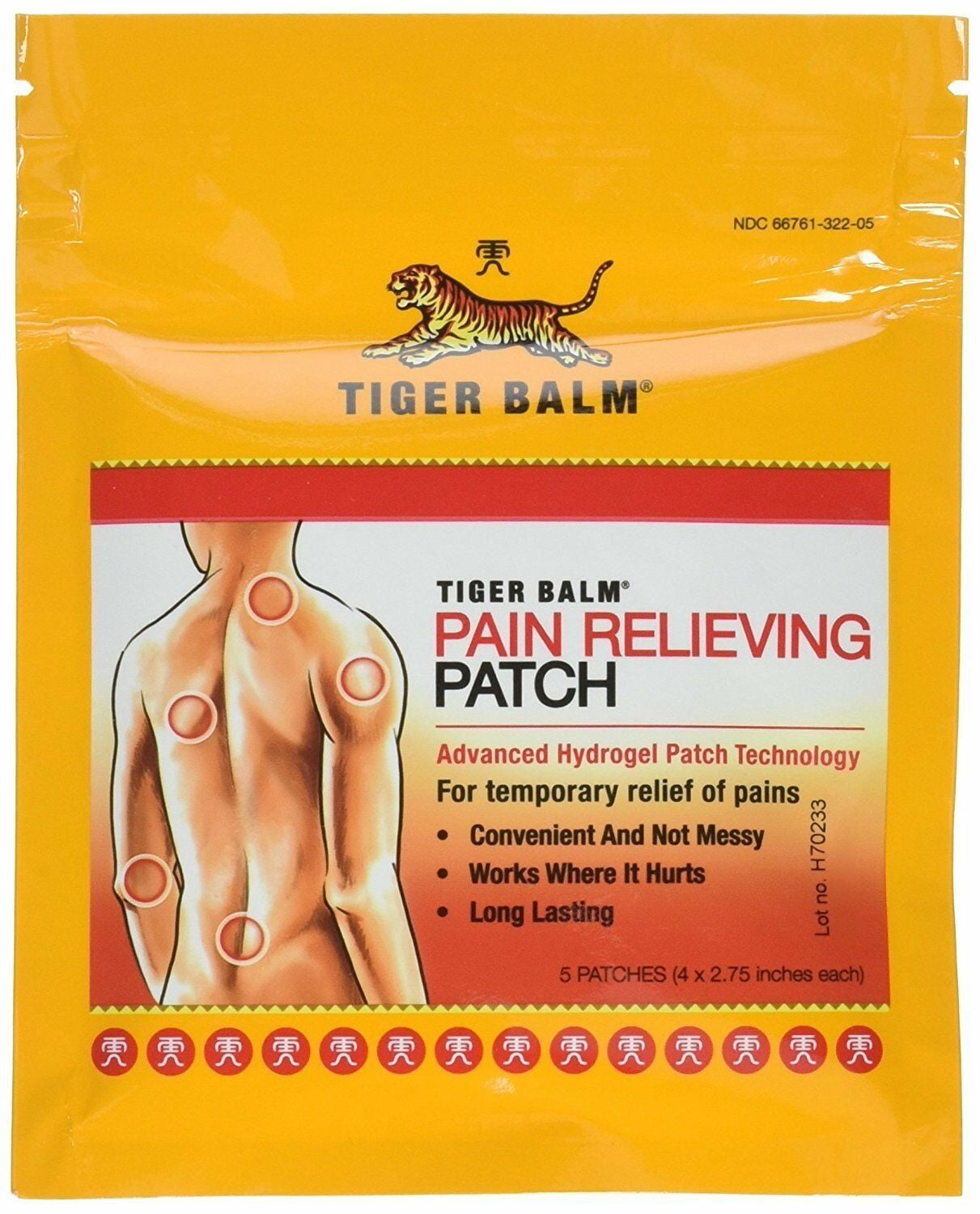 Tiger Balm Pain Relieving Patch 5 Per Box 3 Boxes - Walmart.com