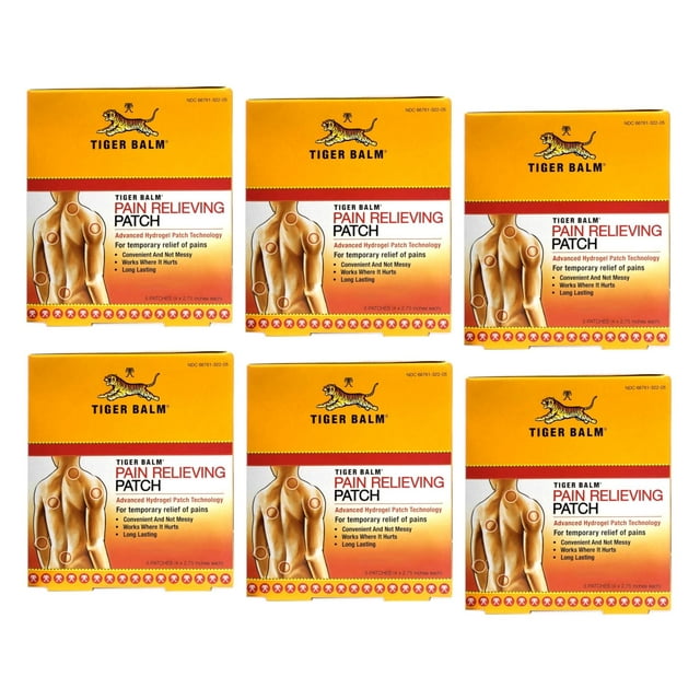 Tiger Balm Topical Relief Pain Patch for Muscle, Back, Arthritis ...