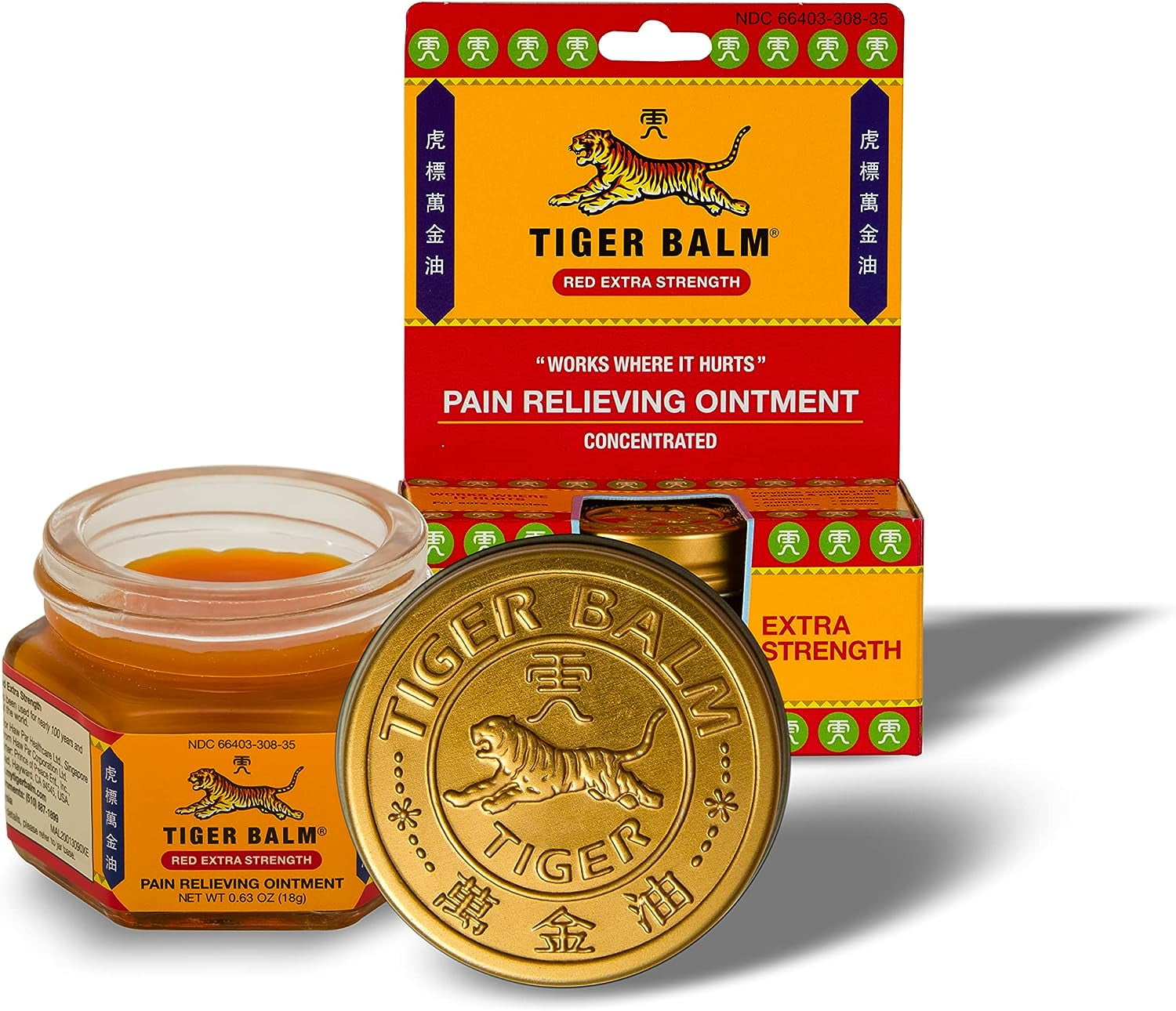 Tiger Balm Red Extra Strength Ointment 0.63 oz (Pack of 2) - Walmart.com