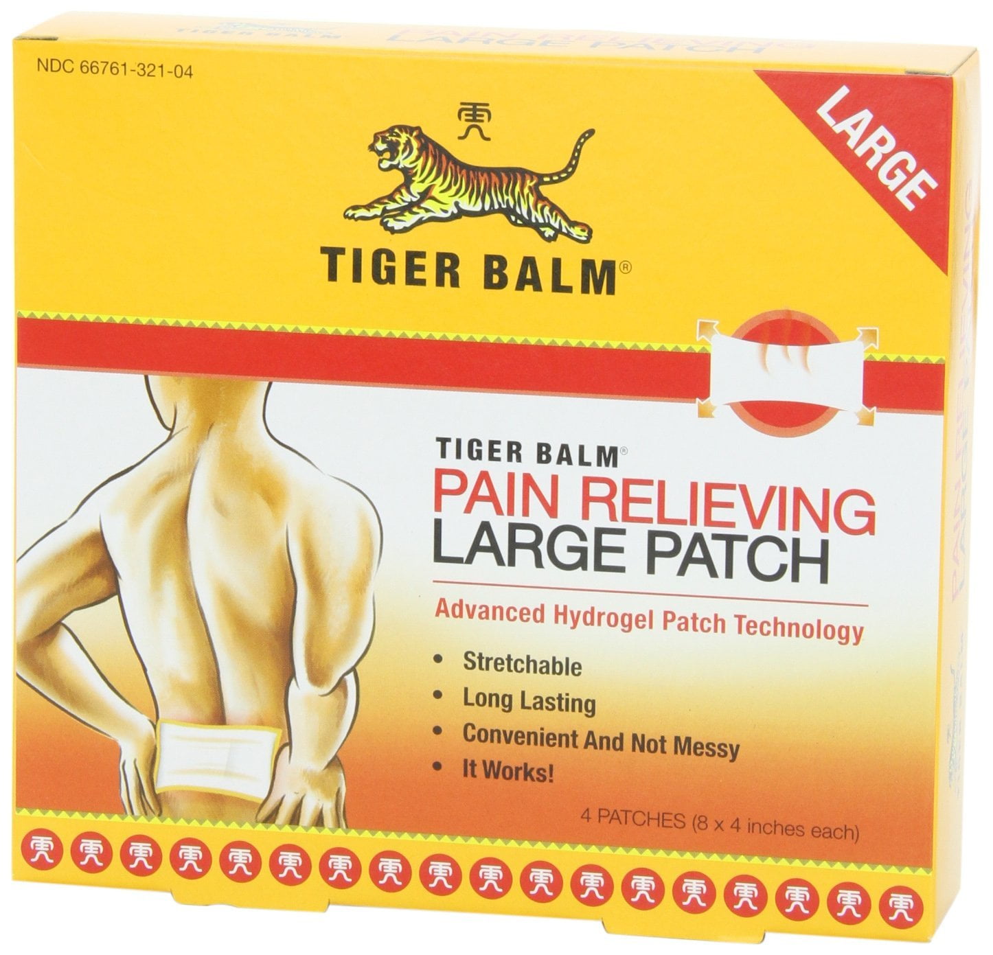 Tiger Balm, Tiger Balm Patch 8x4 inch Large Size, 4 ct - Walmart.com