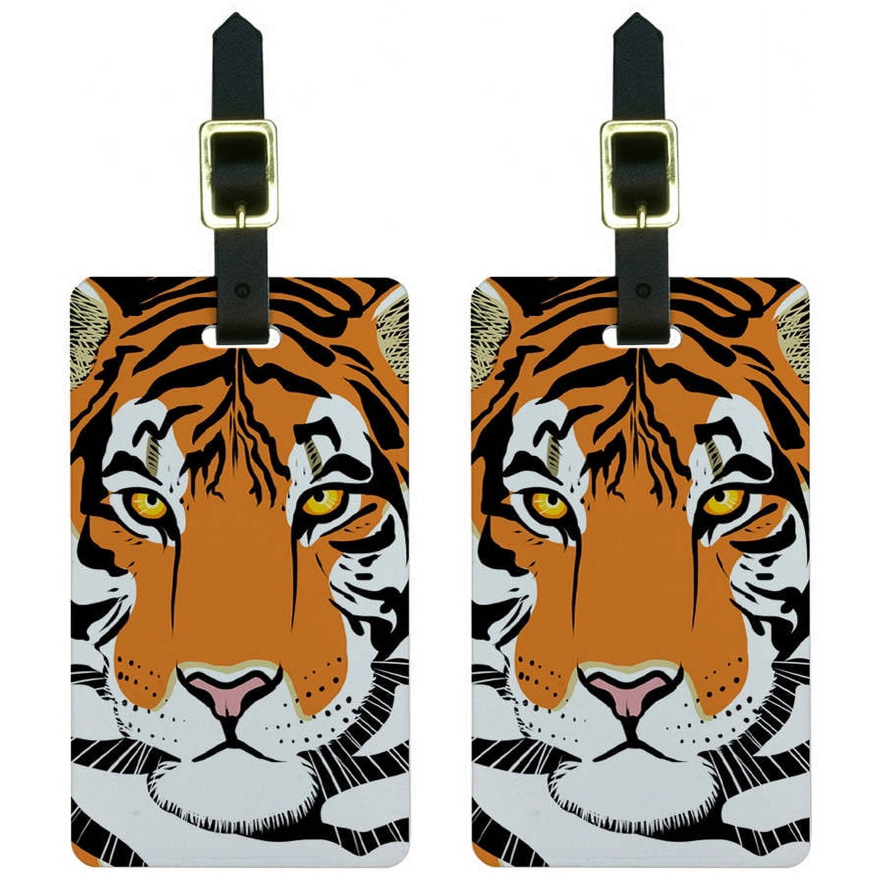 Tiger Bengal Siberian Orange Big Cat Luggage Tags Suitcase ID, Set of 2 ...