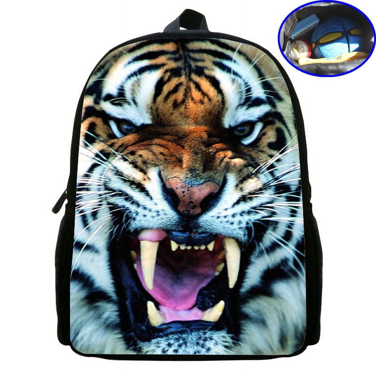 Tiger / Big Cat ~ Kid Child Girl Backpack Travel Bag Adjustable Strap ...
