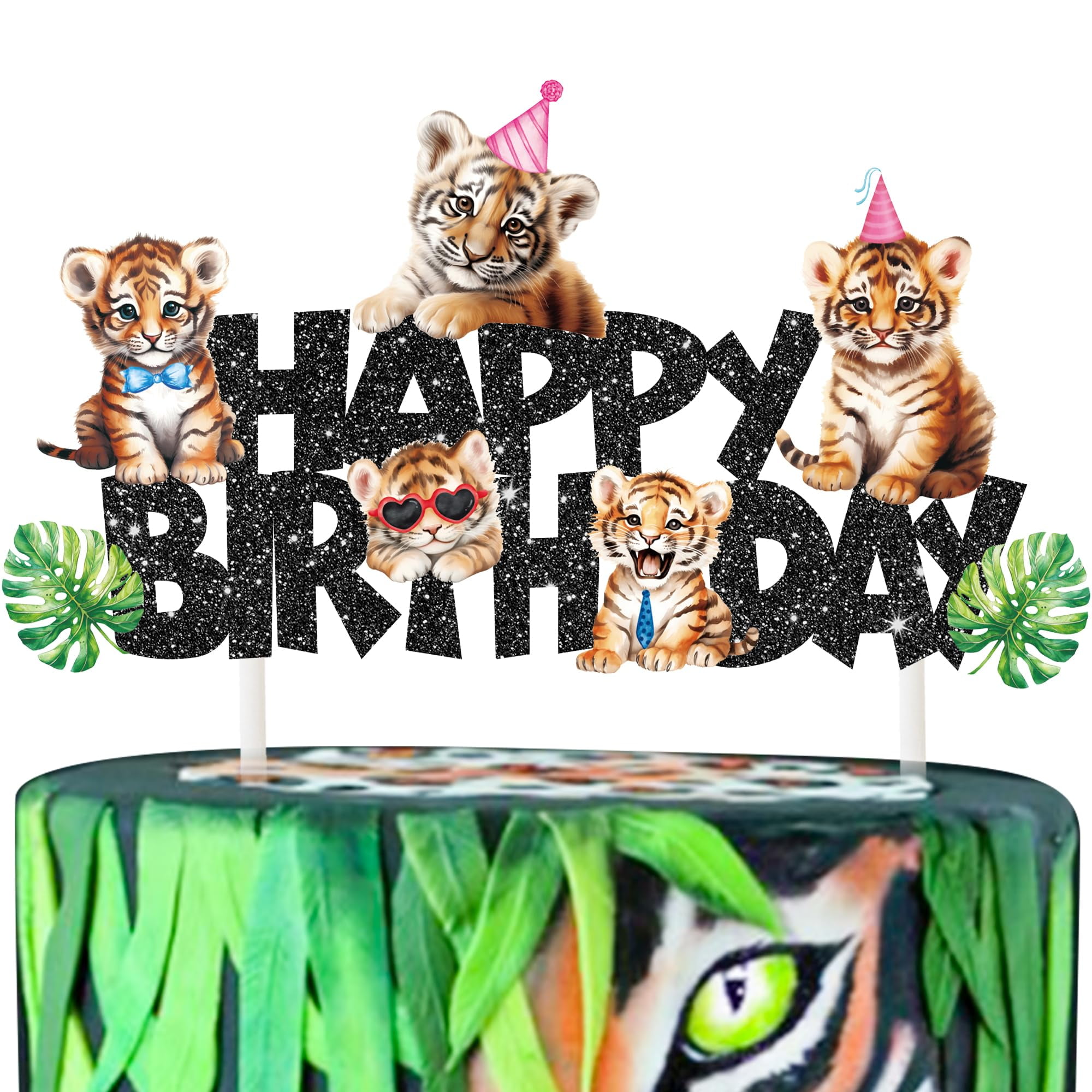 Tiger Birthday CakeTRDN Topper Tiger Birthday Party Decorations Jungle ...