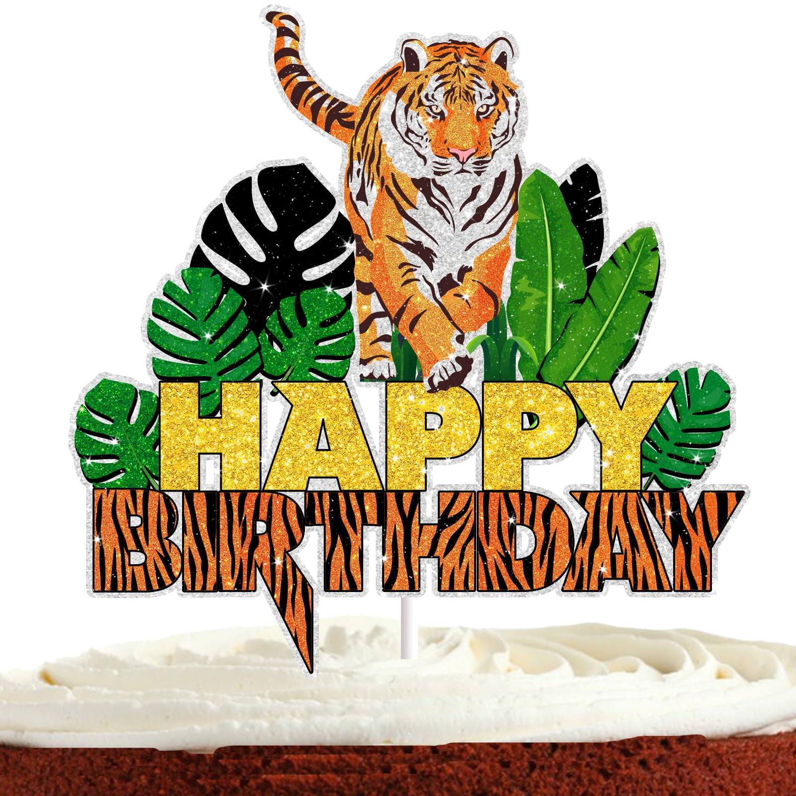 Tiger Cake Topper FEV6 for Boys Girls Wild One Party Supplies Jungle ...