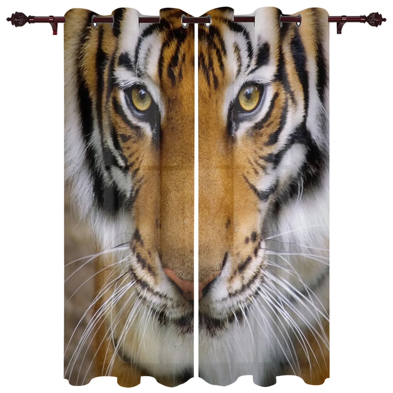 Tiger Carnivore Beast Kitchen Curtain Kids Bedroom Living Room Balcony ...
