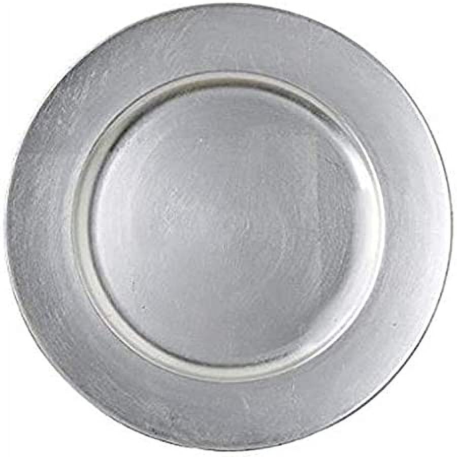 Tiger Chef 13-Inch Silver Metallic Charger Plates, Set of 2,4,6, 12 or ...