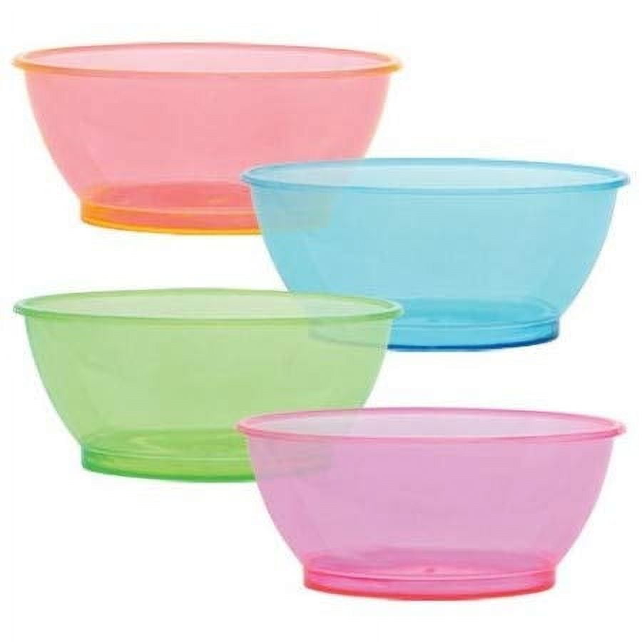 Tiger Chef Neon Assorted Party Plates, 40-Pack 6-ounce Hard Plastic ...