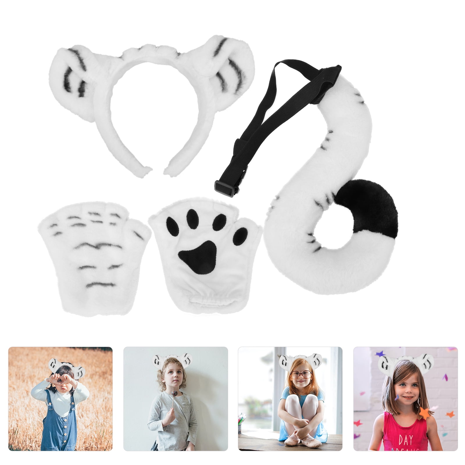 Tiger Claw Gloves, 1 Set of Children Tiger Tail Props Toy Tiger Claw ...