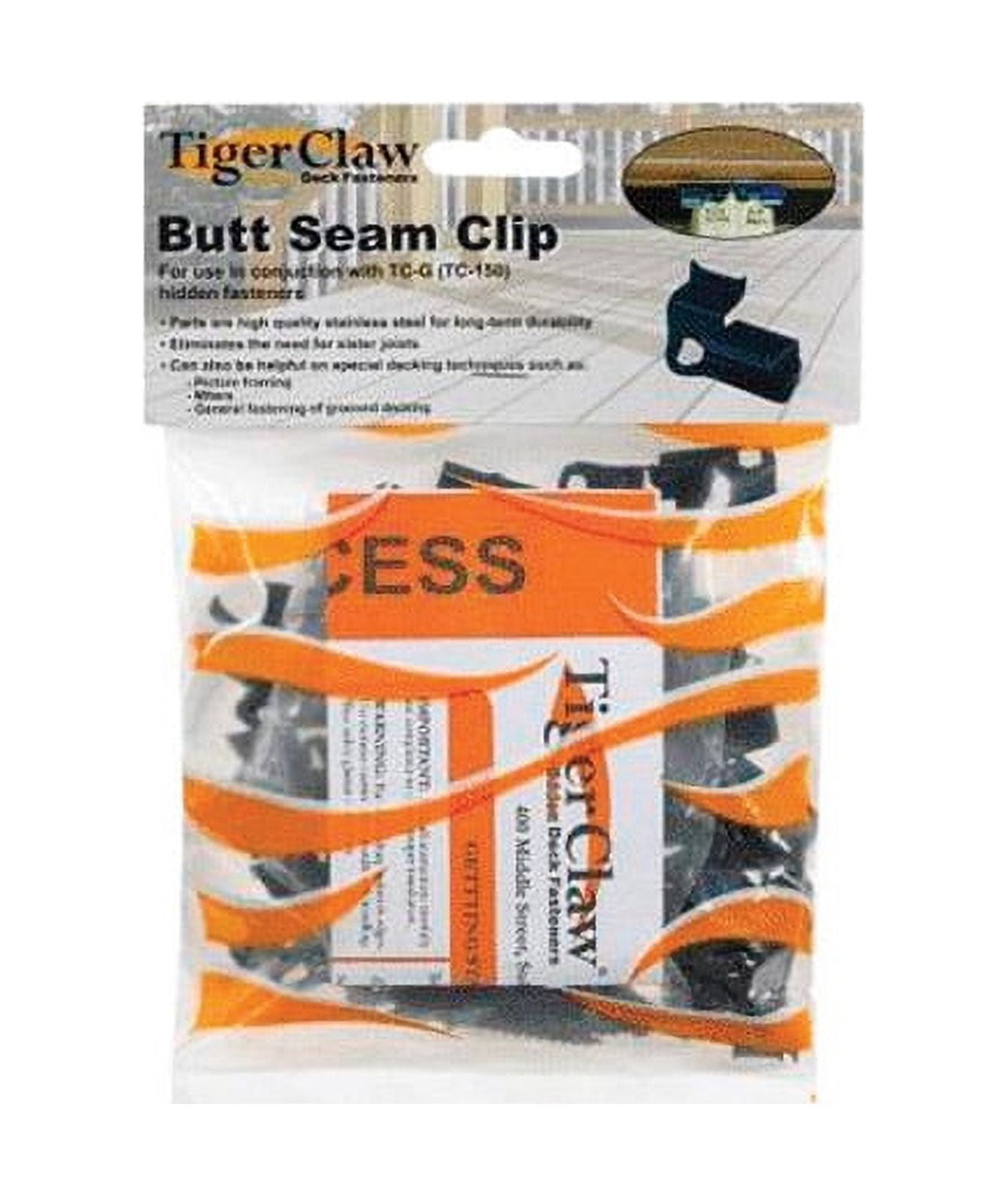 Tiger Claw Tiger Claw Black Oxide Butt Seam Clips 55 pk Hinges ...
