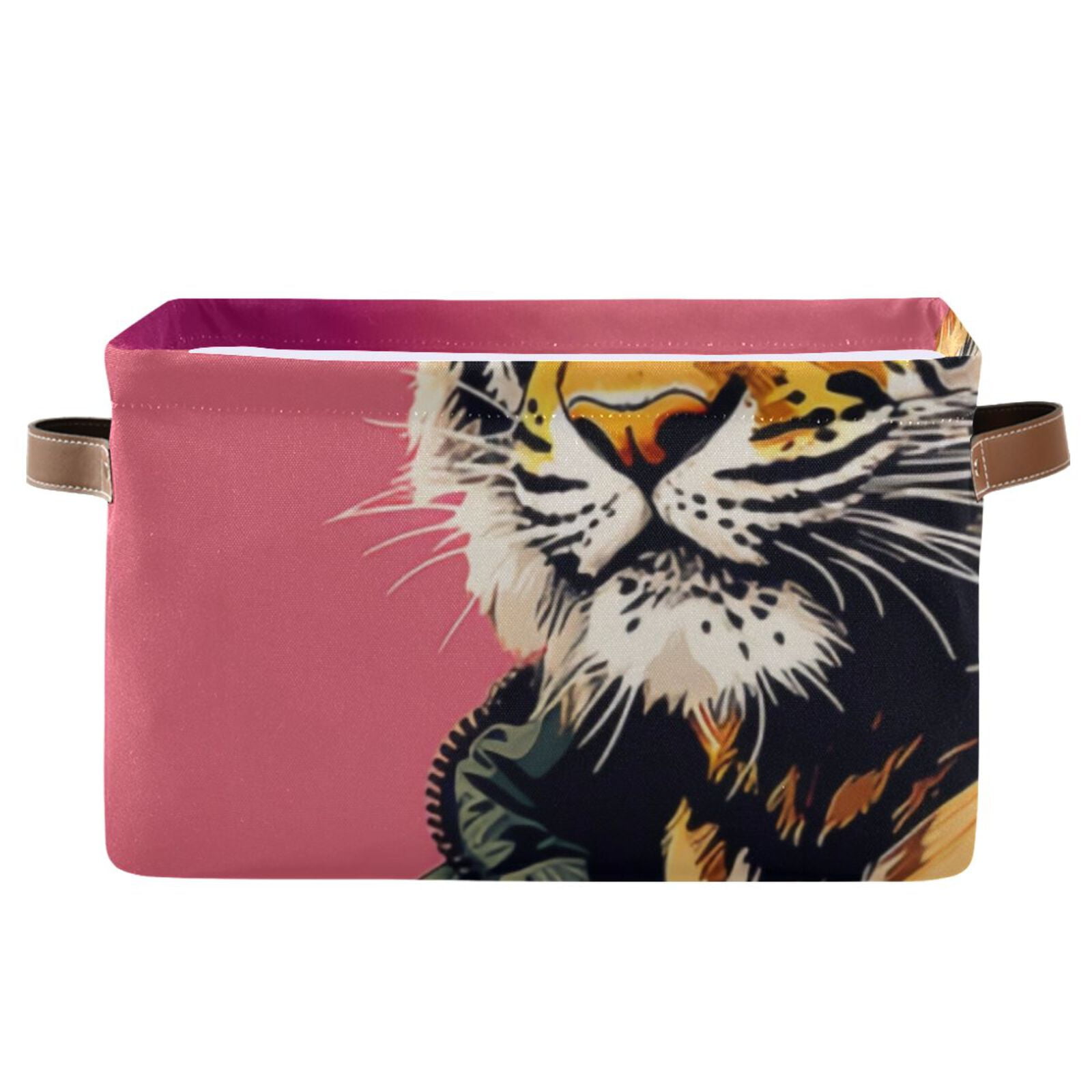 Tiger Coat Storage Bins Baskets With Handles Storage Box Clothes ...
