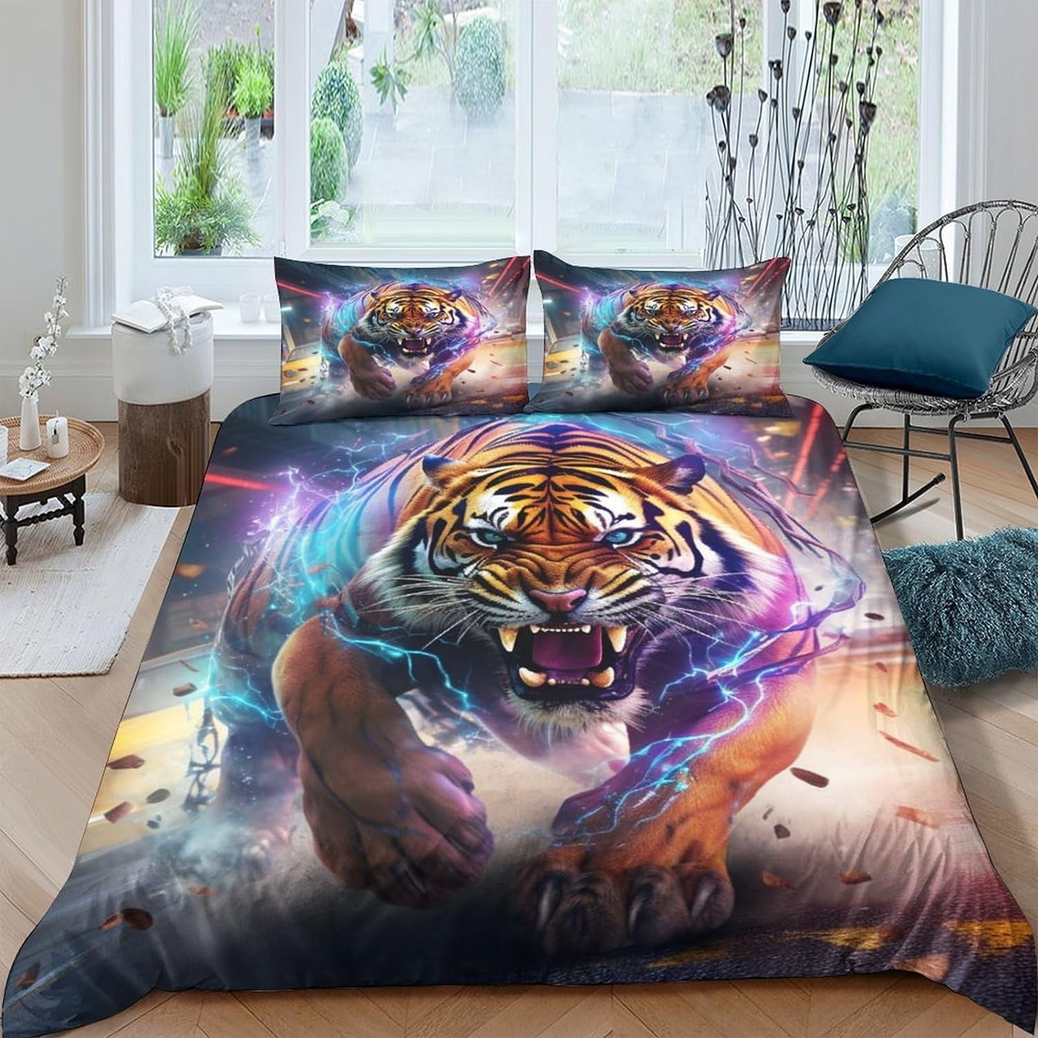 Tiger Comforter Covers 3D Printed Animal Quilt Cover Duvet Cover ...