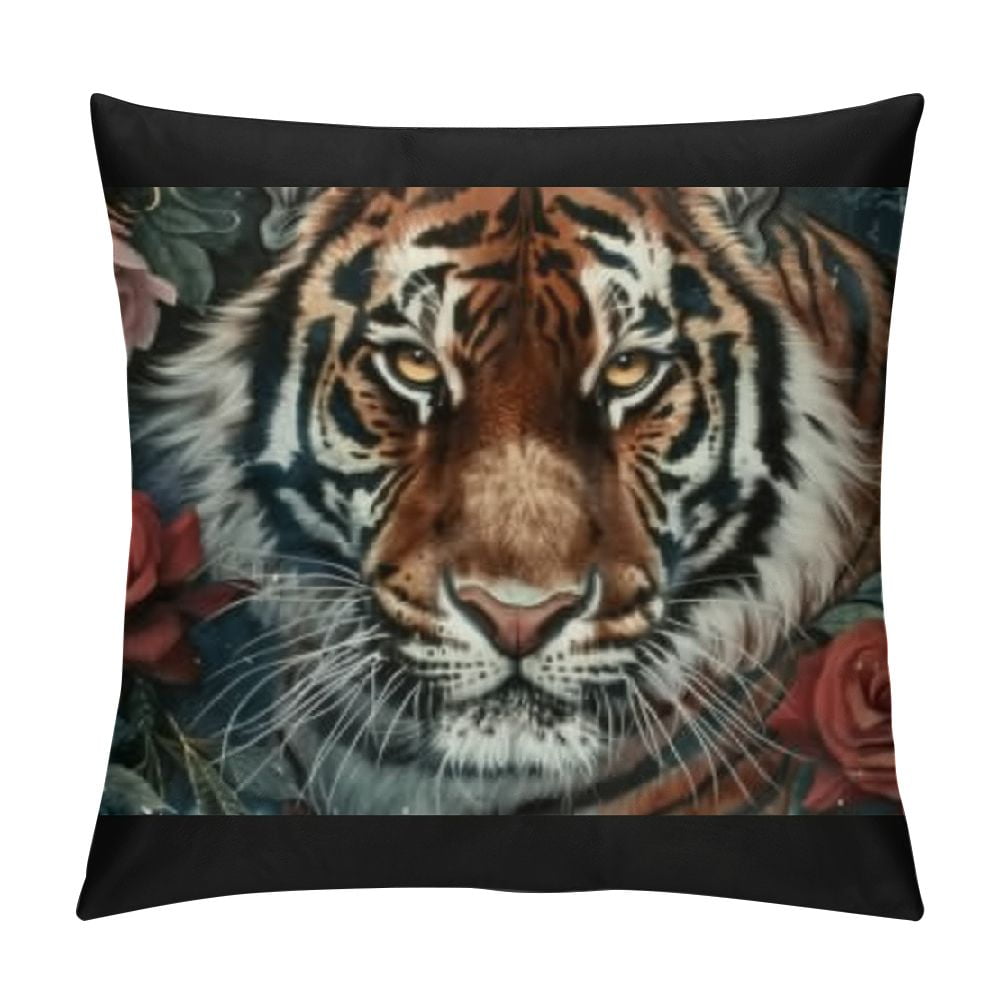 Tiger Comforter Set Full Size，Red Rose Flower Comforter Set for Kids ...