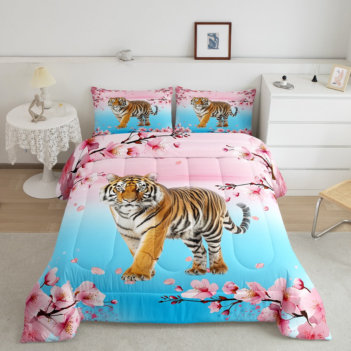 Tiger Comforter Set African Safari Animals Full Bedding Comforter Sets ...