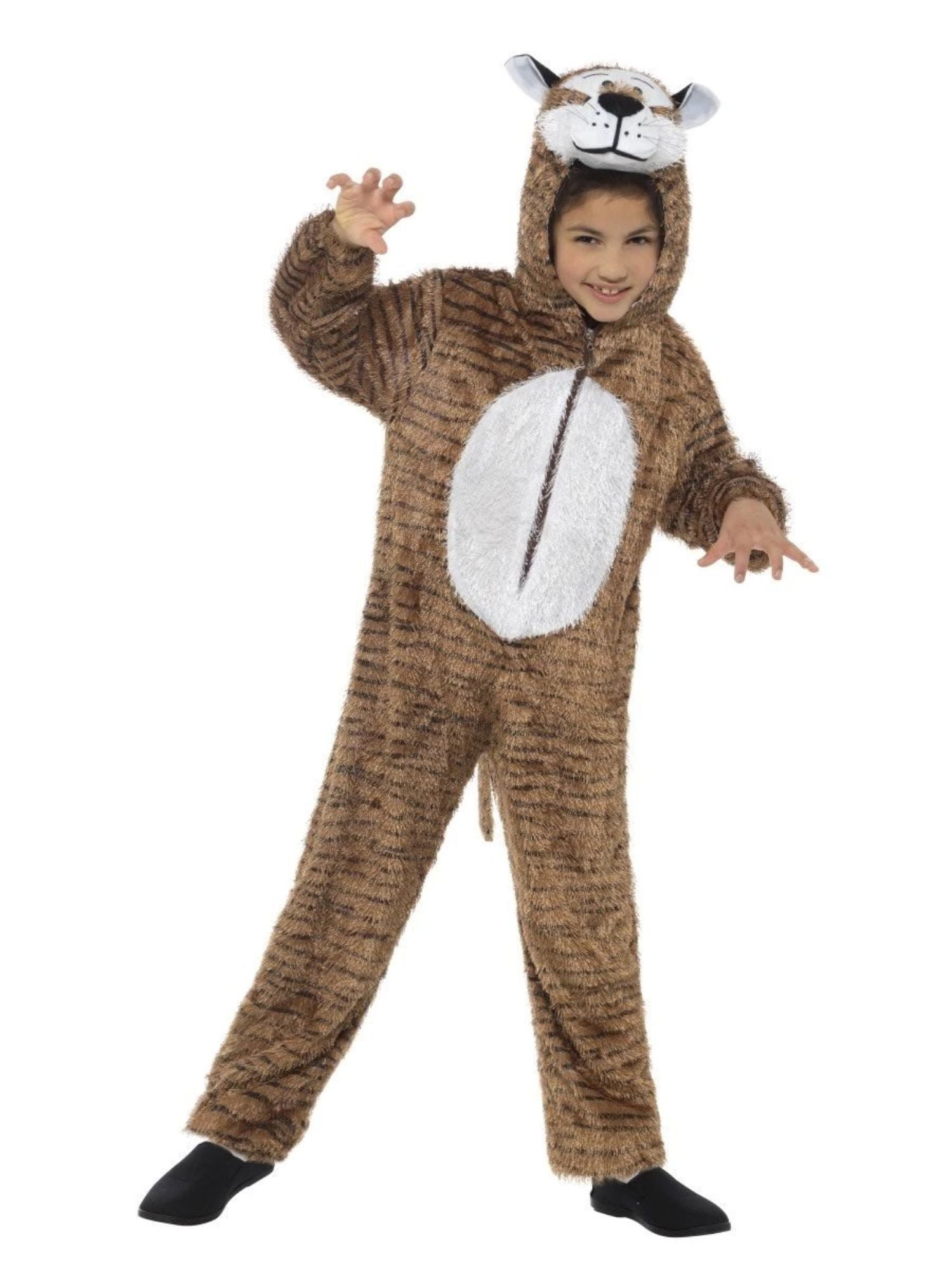 Tiger Costume Kids Childrens Animal Small Male Brown Fancy Dress Party Book Week Halloween ...