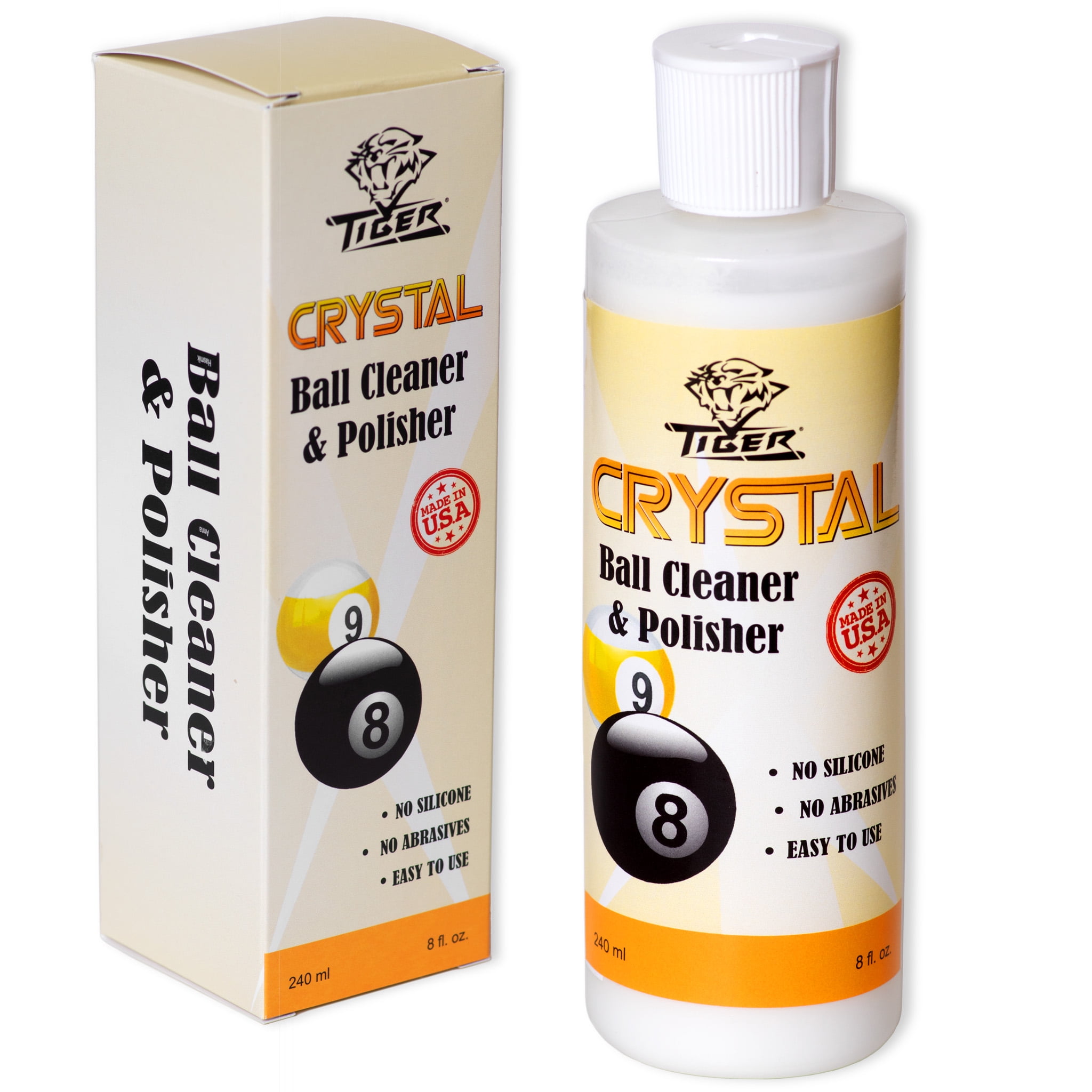 Tiger Crystal Billiard Ball Cleaner & Polisher, 8 fl oz, USA Made ...