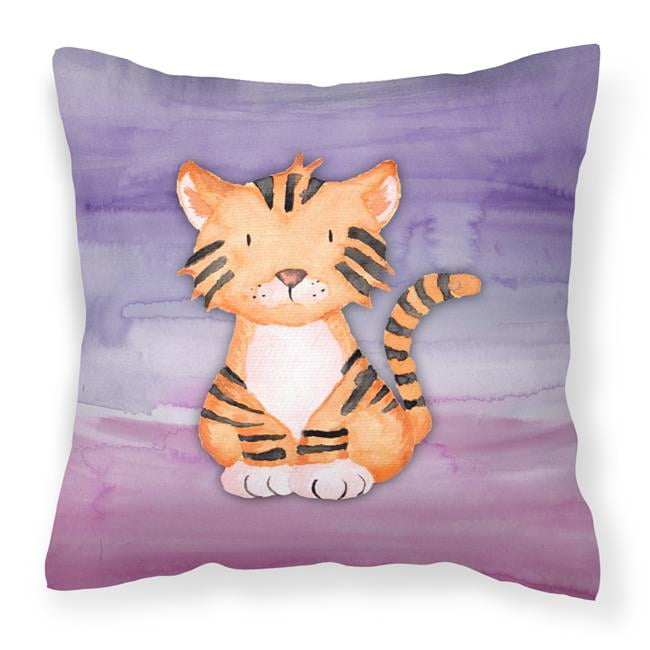 Tiger Cub Watercolor Fabric Decorative Pillow - Walmart.com