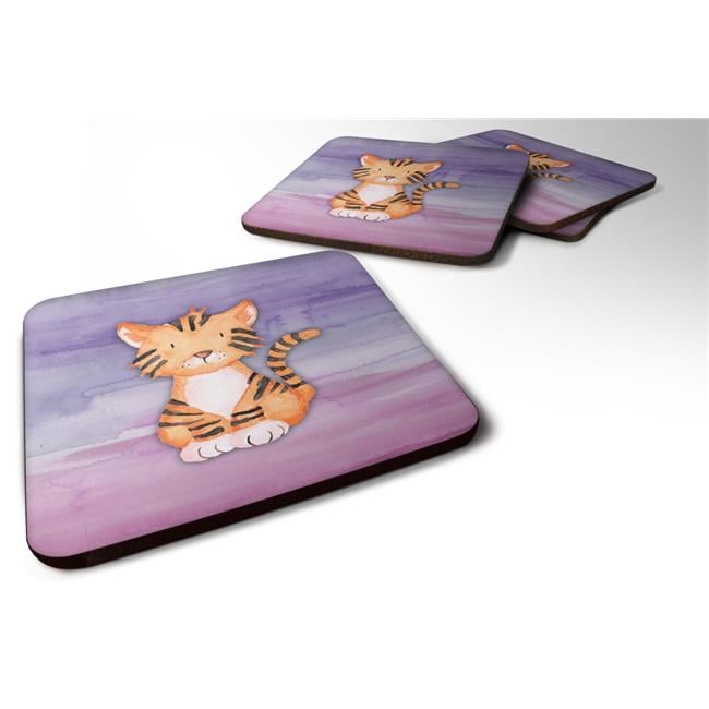 Tiger Cub Watercolor Foam Coasters - Set of 4 - Walmart.com