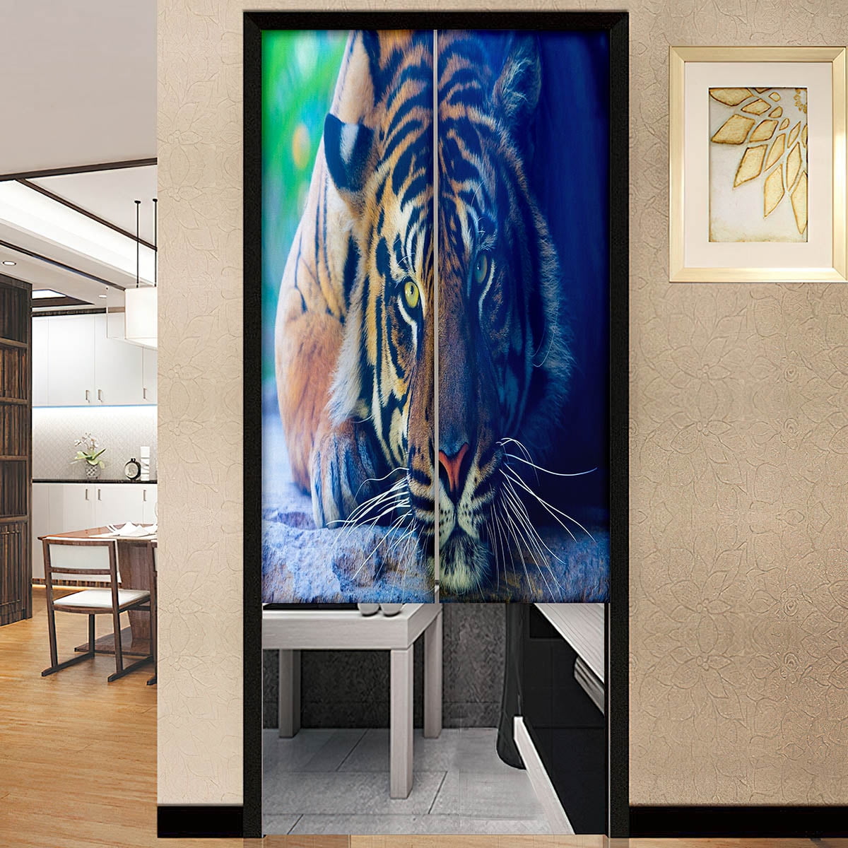 Tiger Door Curtains Wild Animal Short Noren for Boys Teens Adult ...