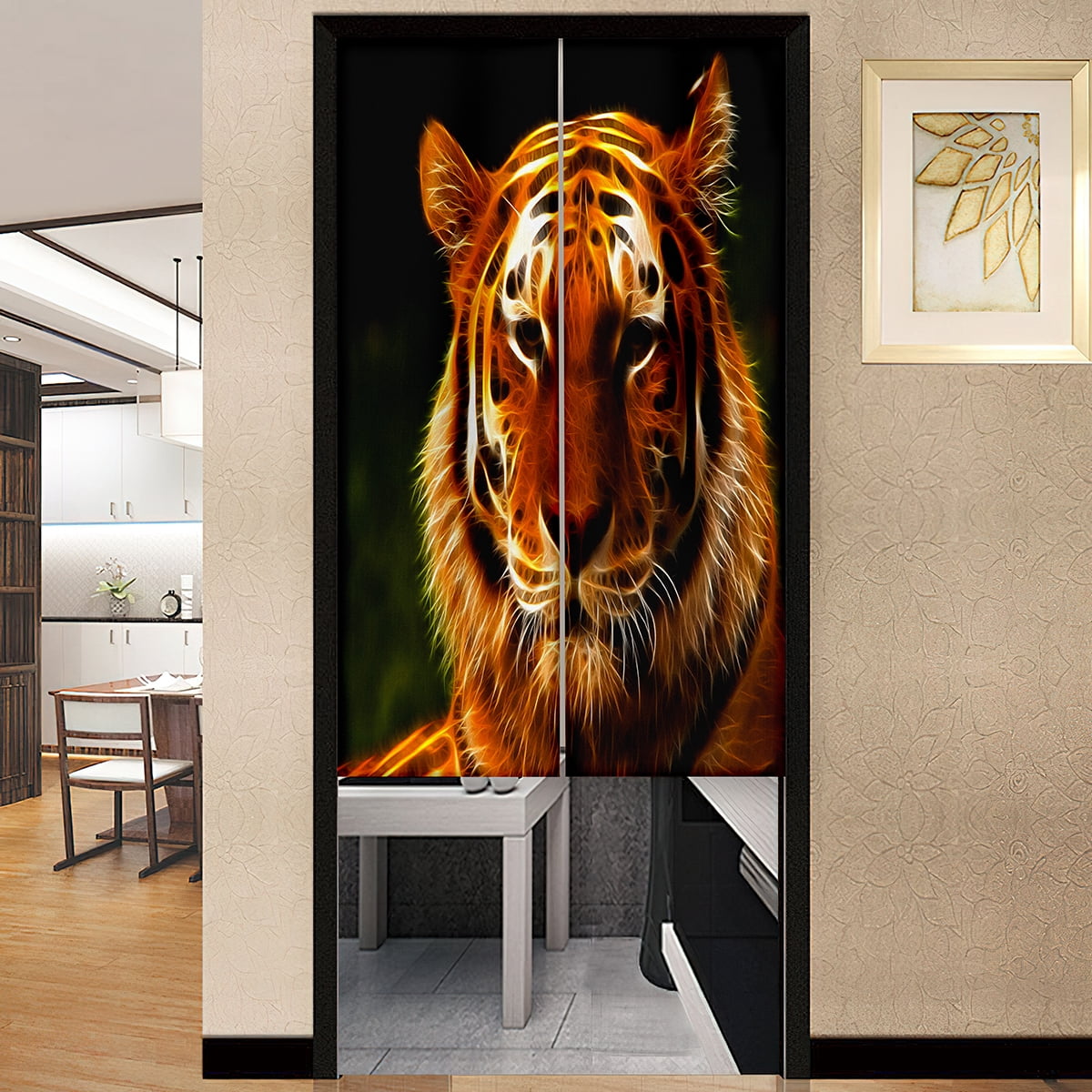 Tiger Door Curtains Wild Animal Short Noren for Boys Teens Adult ...