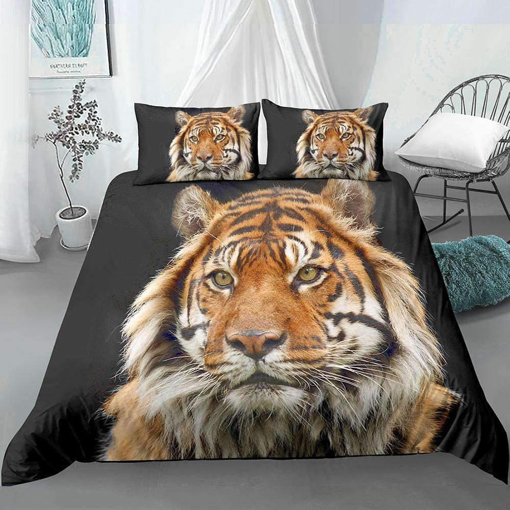 Tiger Duvet Cover Set,Bedding Set for Kids and Adult, Home Decor, Full ...