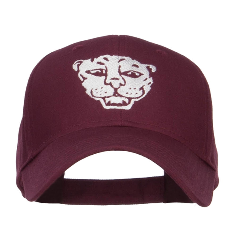 Tiger Emblem Embroidered Low Twill Cap - Maroon OSFM - Walmart.com