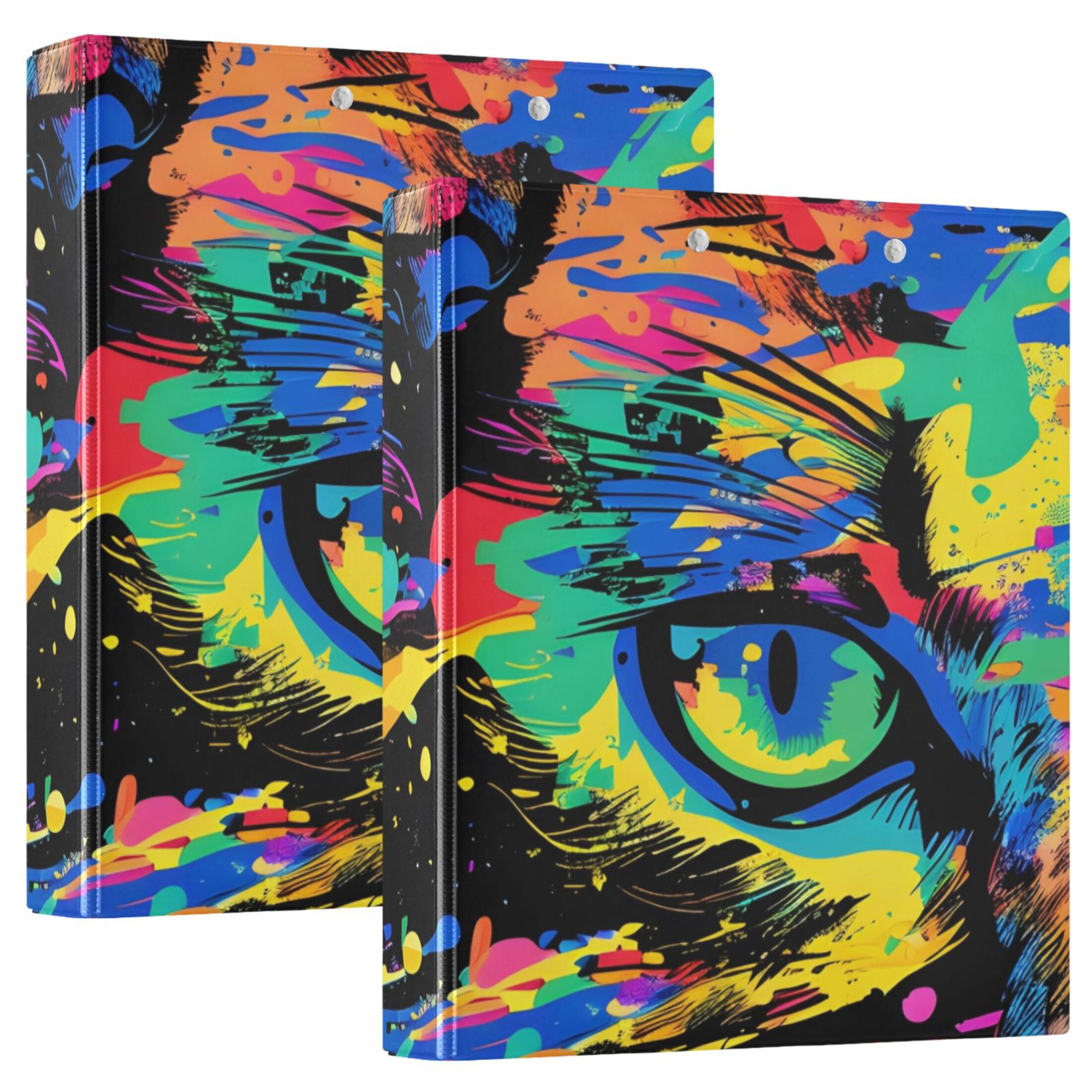 Tiger Eyes 3 Ring Binders 1.5 inch Hardcover File Folders with Interior ...