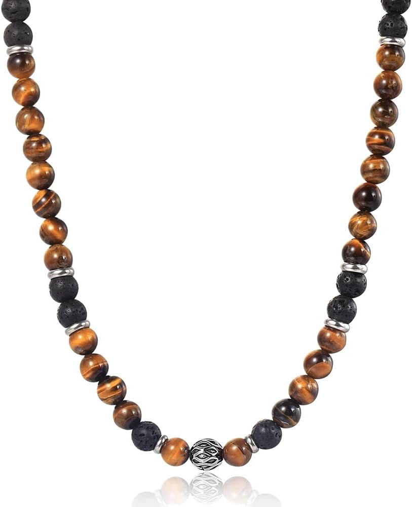 Tiger Eyes Beads Rosary Blessed Necklace,Miraculous Medal Rosary Church ...