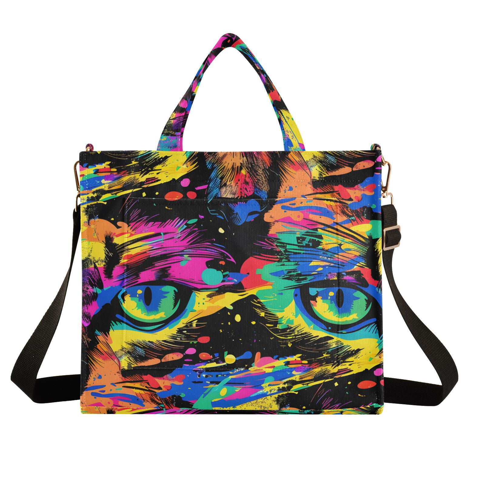 Tiger Eyes Corduroy Tote Bag Handbag Large Messenger Bag Shoulder ...