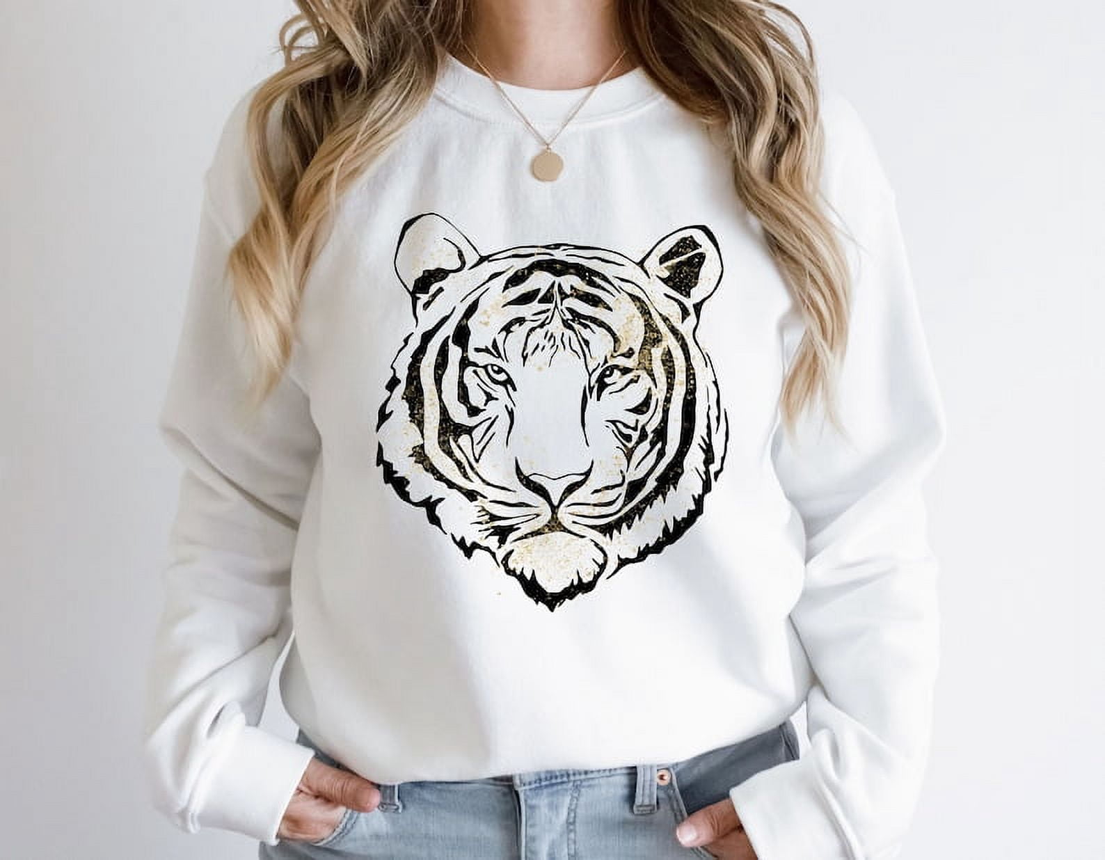 Tiger Face Sweatshirt,Tiger Tshirt,Vintage Tiger Shirt,School Mascot ...