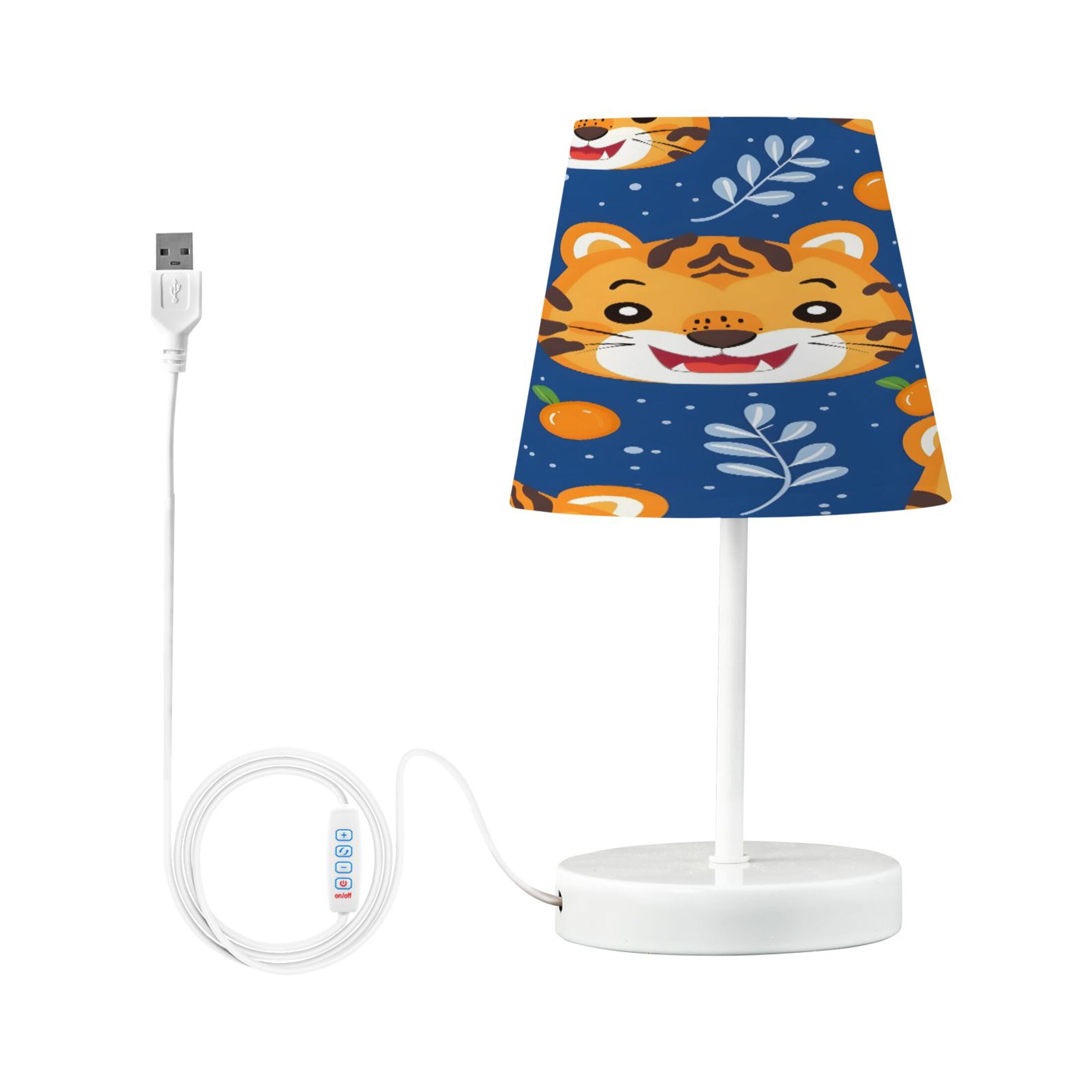Tiger Face and Persimmon Desk Lamp LED Table Nightstand Lamps with 3 ...