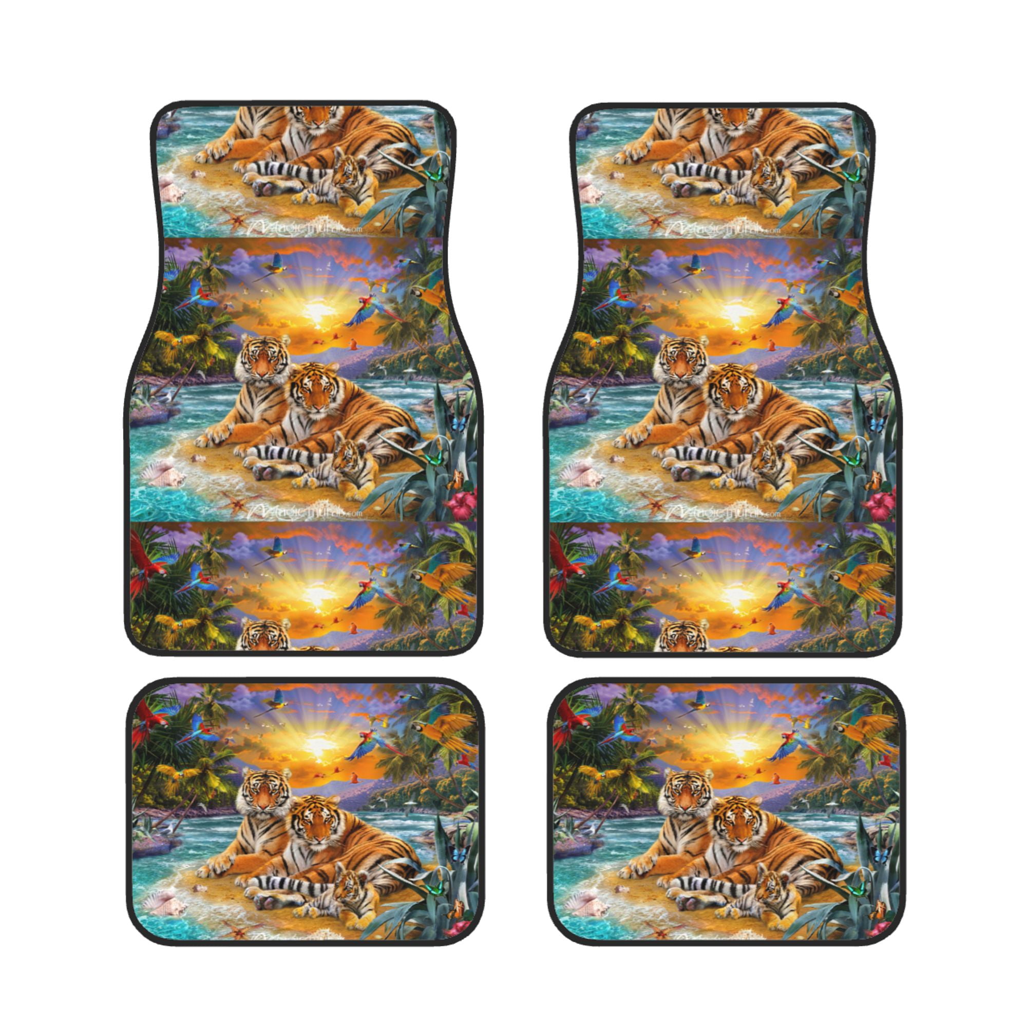 Tiger Family Universal Fit Carpet Floor Mats For Car Suv Van & Truck 4 ...