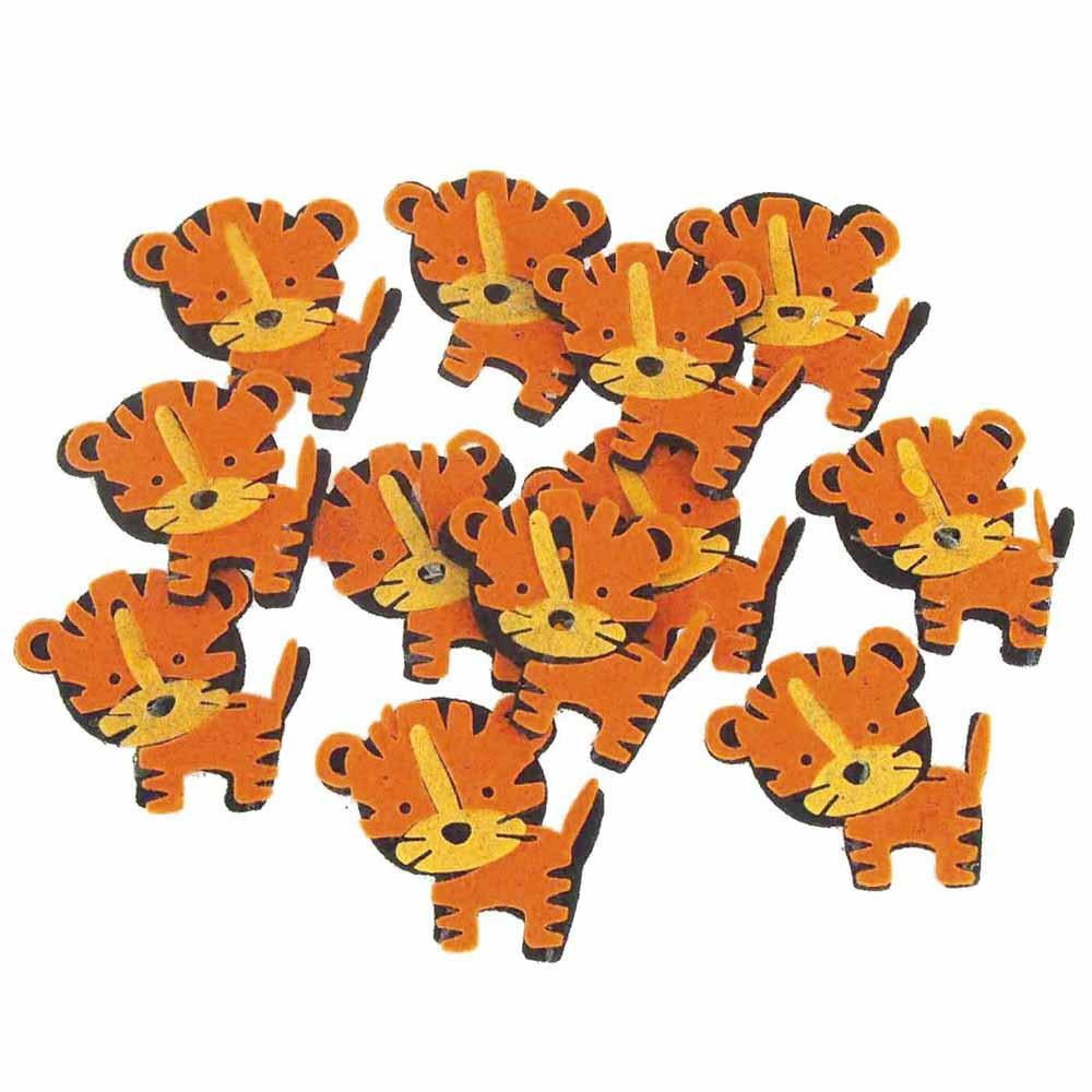 Tiger Felt Animals, Yellow/Orange, 2-Inch, 12 Piece - Walmart.com