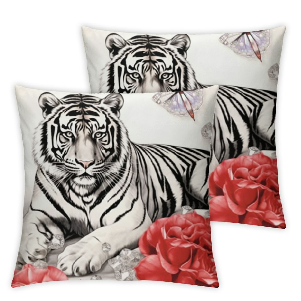 Tiger Fitted Sheet Queen Size,Red Rose and Diamond Bedding Set for Kids ...
