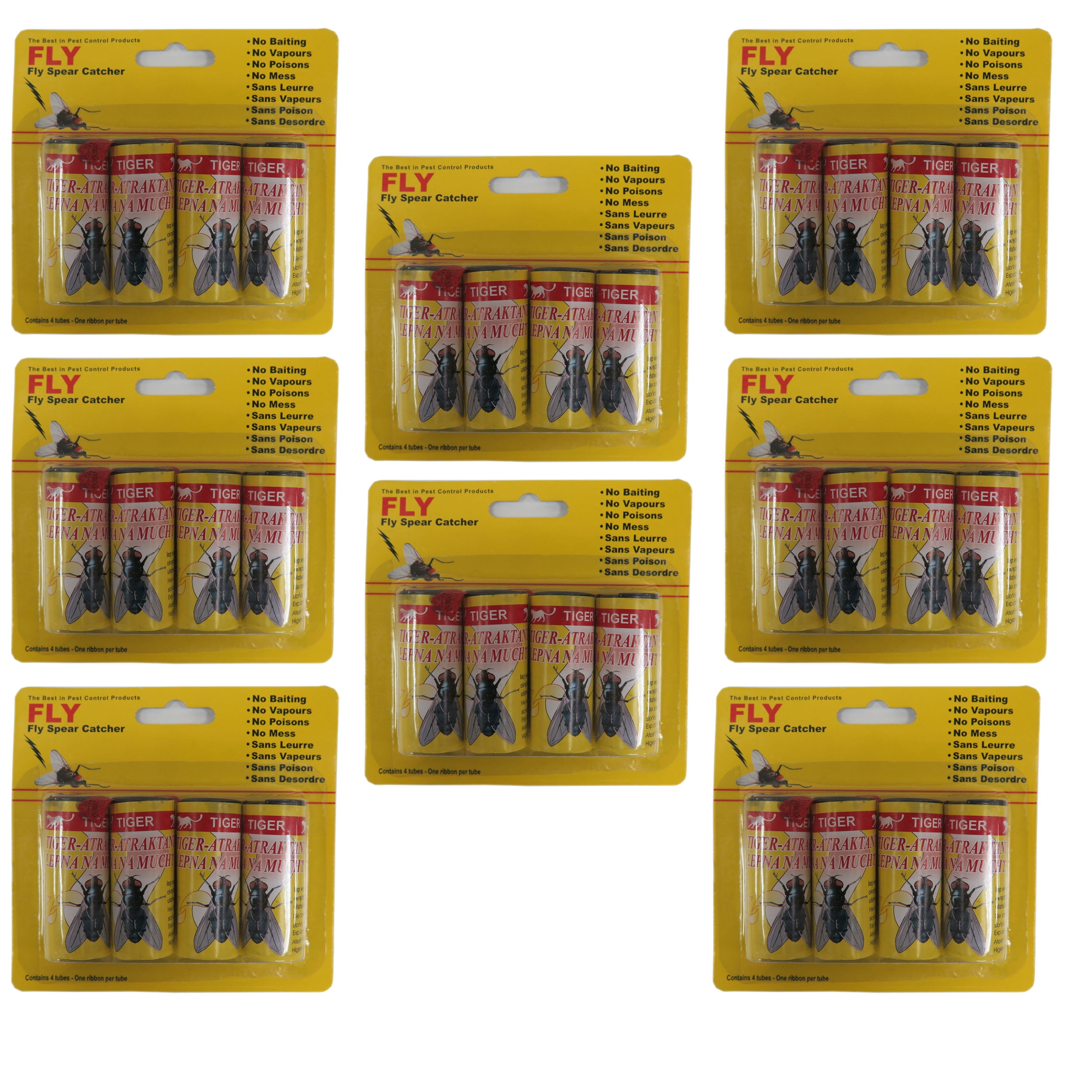 Tiger Fly Paper Strips, Fly Catcher Trap, Fly Ribbon, Fly Bait,Fly Trap ...