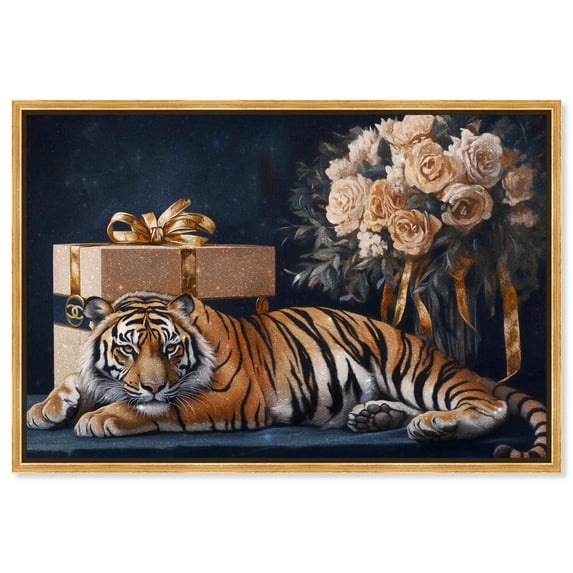 Tiger Glam Gift Boxes Canvas Fashion Art Felines by Art Remedy, Gold ...