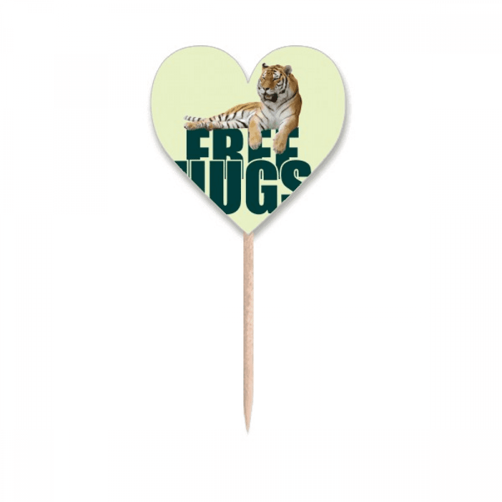 Tiger Has Rest Art Deco Fashion Toothpick Flags Heart Lable Cupcake ...