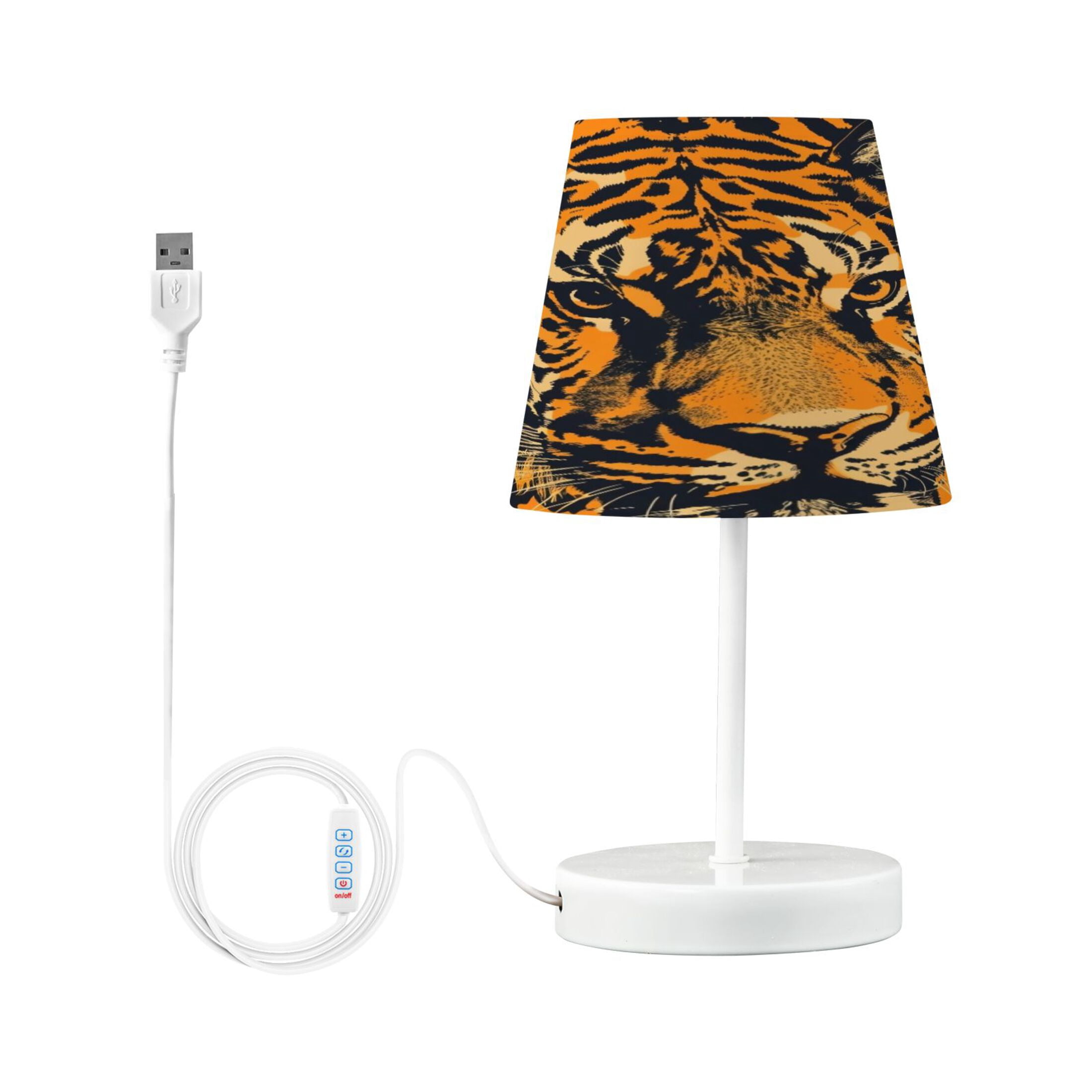 Tiger Head Desk Lamp LED Table Nightstand Lamps with 3 Color ...