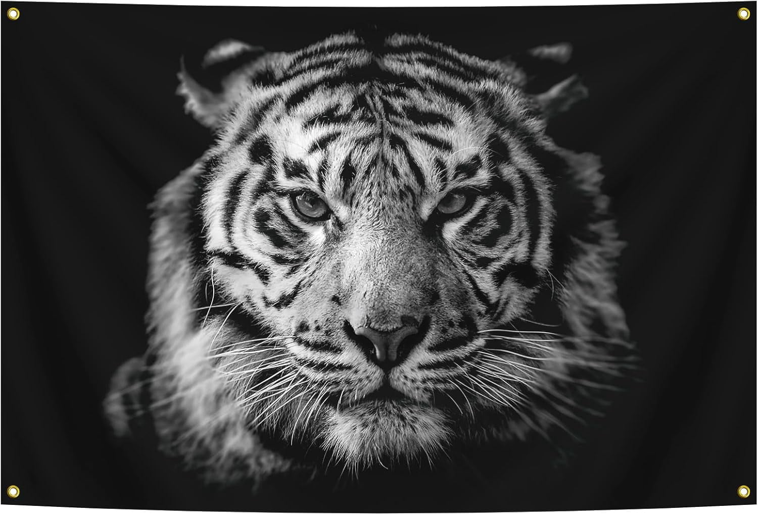 Tiger Head Flag Fierce Tiger Portrait Backdrop 6x4Ft Animal Decoration ...