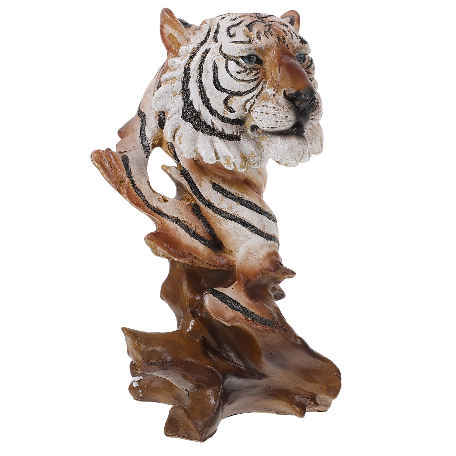 Tiger Head Resin Statue Models Office Decor Fake Photo Prop Figurines ...
