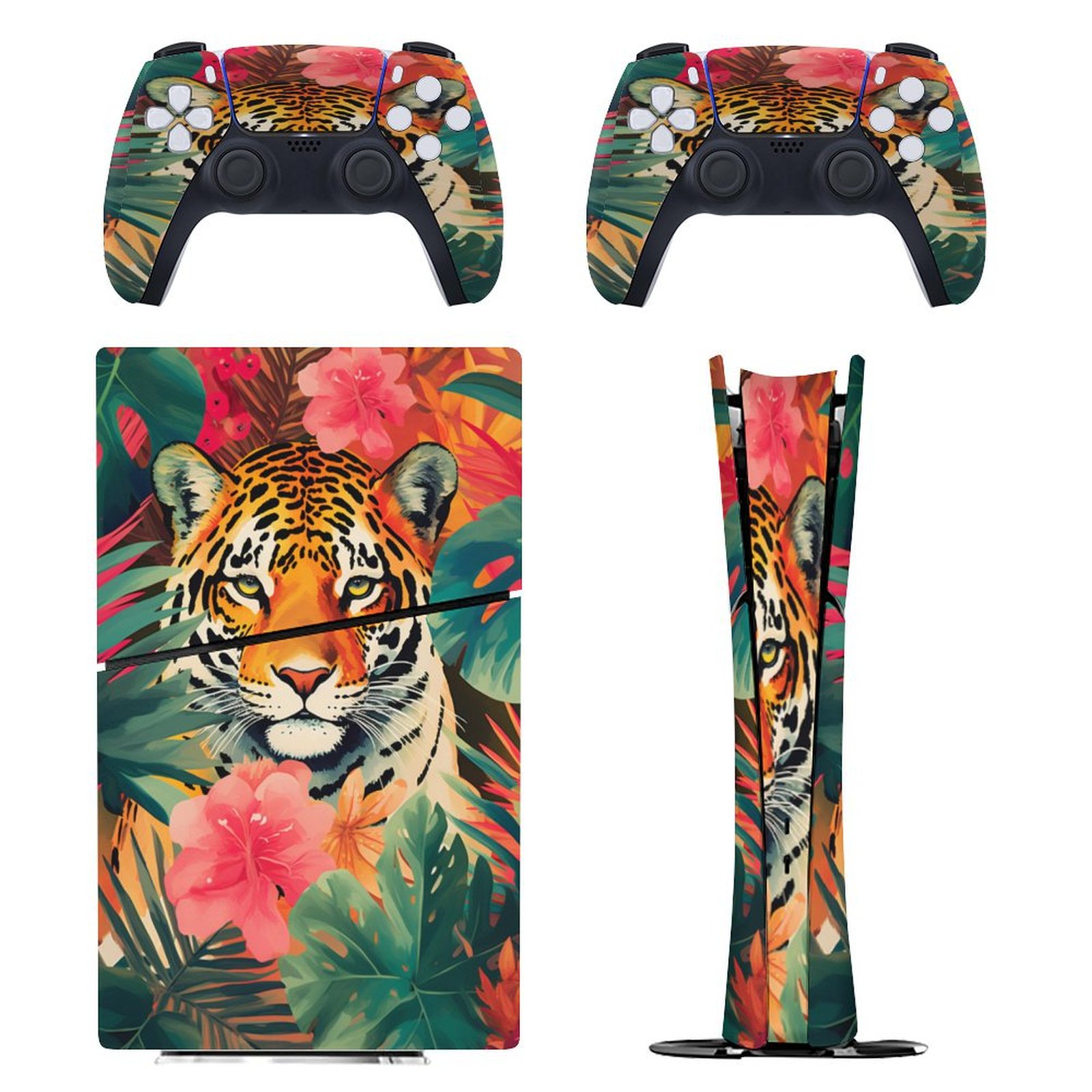 Tiger Head, Tropical PS5/PS5 Slim Digital Disc Skin Sticker For Console ...