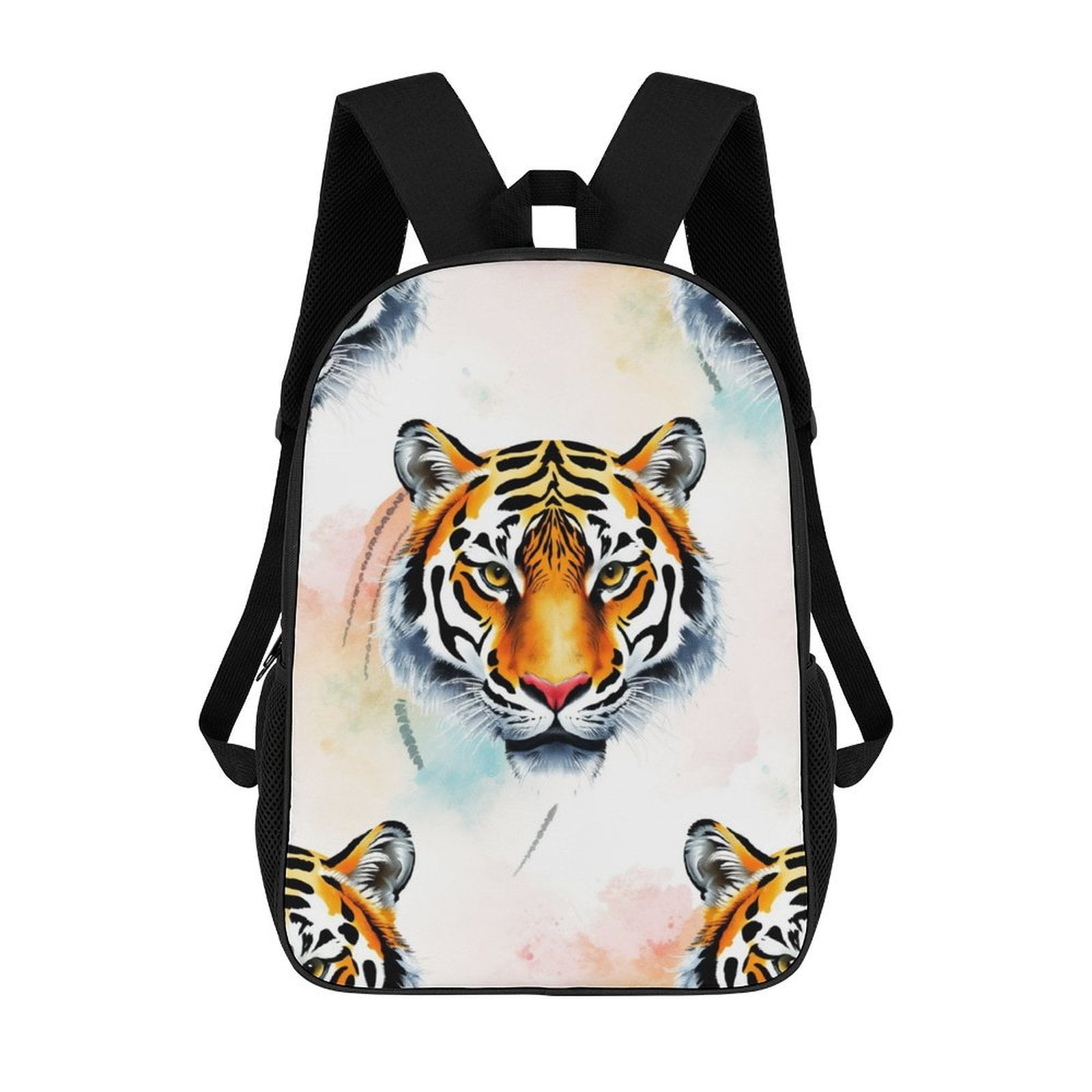 Tiger Heads Watercolor Pattern Backpacks For Teenagers Backpacks 17 ...