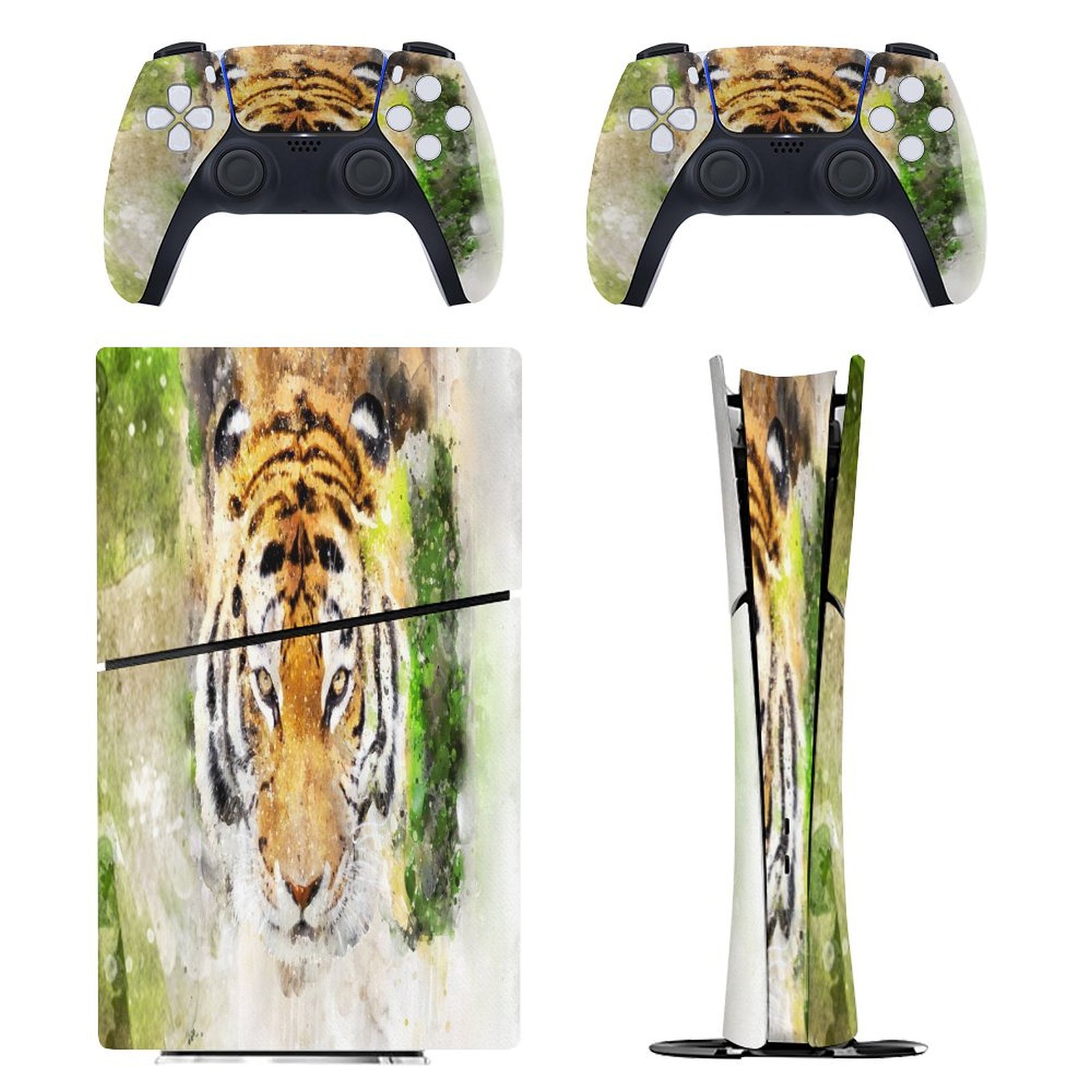 Tiger Hide behind Plant PS5/PS5 Slim Digital Disc Skin Sticker For ...