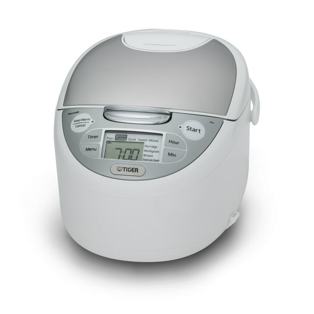 Tiger JAX-S10U Micom Rice Cooker with Tacook Cooking Plate - White ...