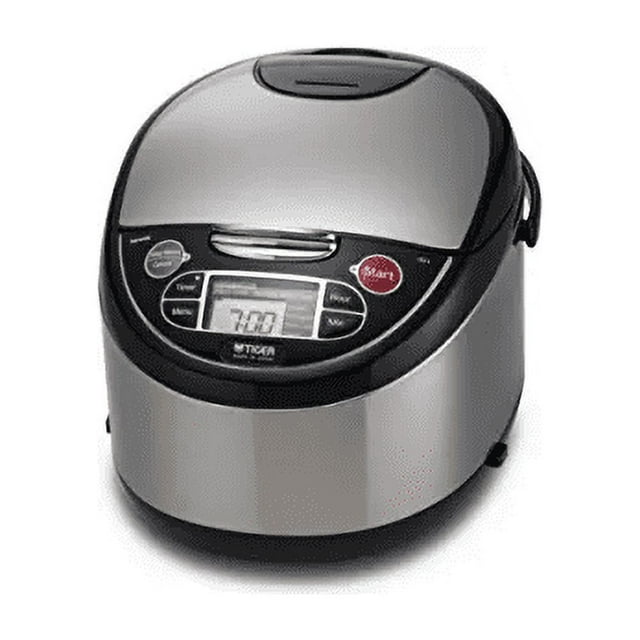 Tiger 10-Cup Micom Rice Cooker, Steamer & Slow Cooker, Stainless Steel Black - Walmart.com