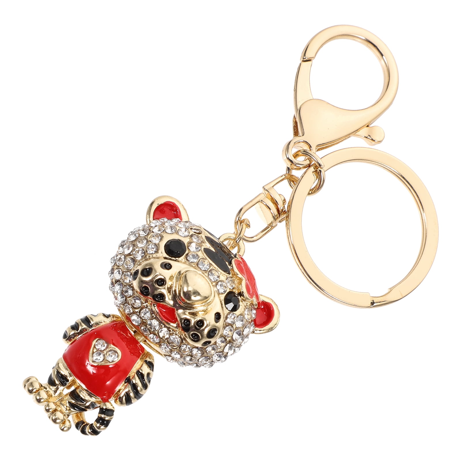Tiger Key Fob Ring Card Plush of The Lid Locket Keychains Lovers Red ...