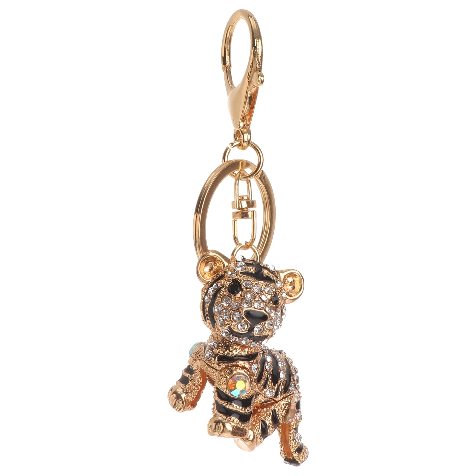 Tiger Key Ring Alloy Holder Keychain Carabiner Plush Man Miss - Walmart.com