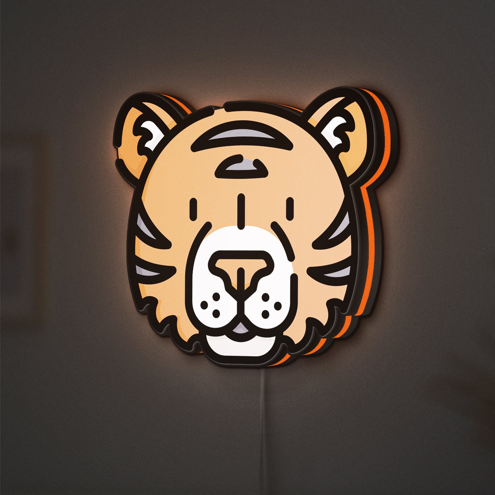 Tiger LED Lightbox - Zoo Wild Life Mammal Animal Decor, Custom Led Sign ...
