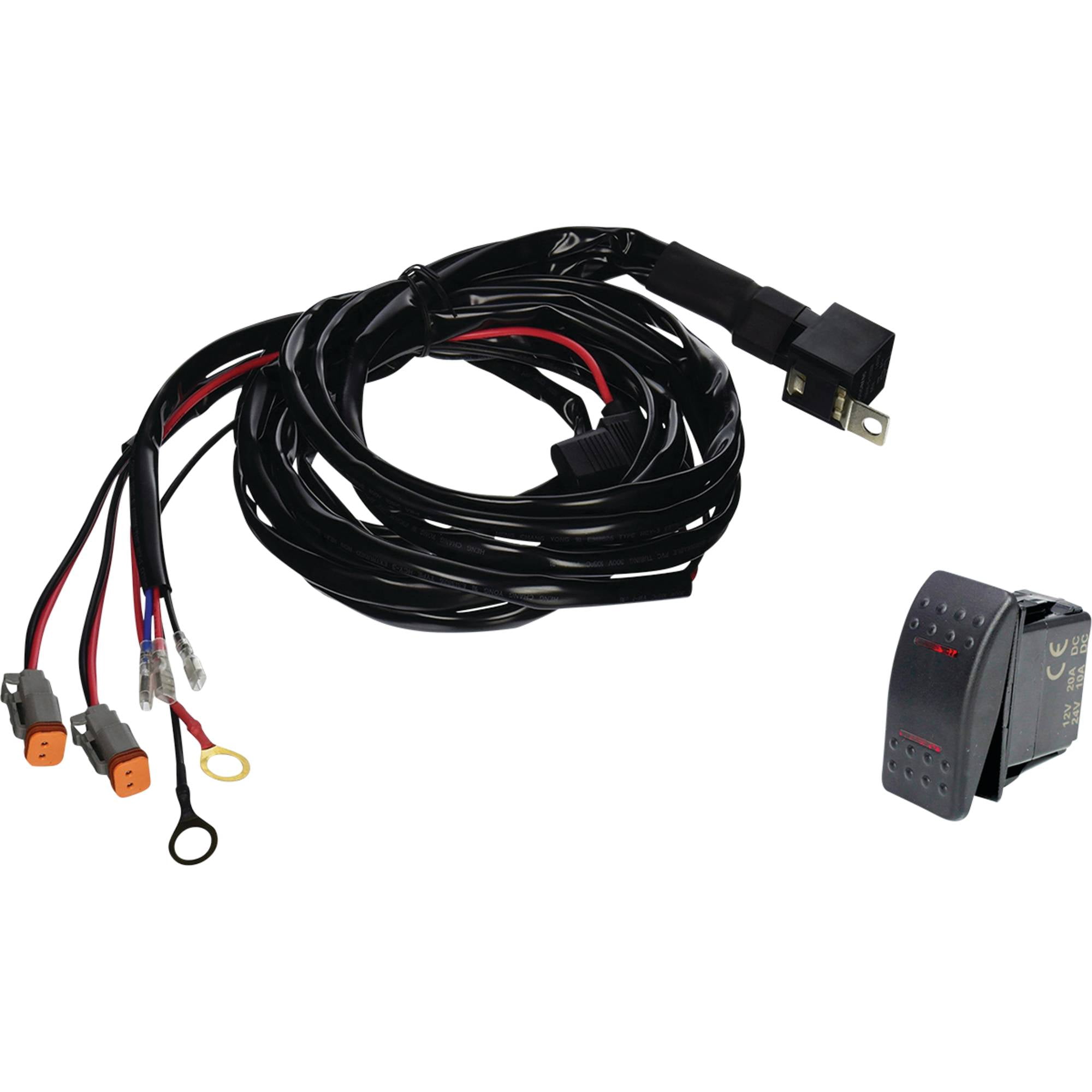 Tiger Lights Wire Harness with Dual Deutsch Connector TLMWH2 22" Relay ...