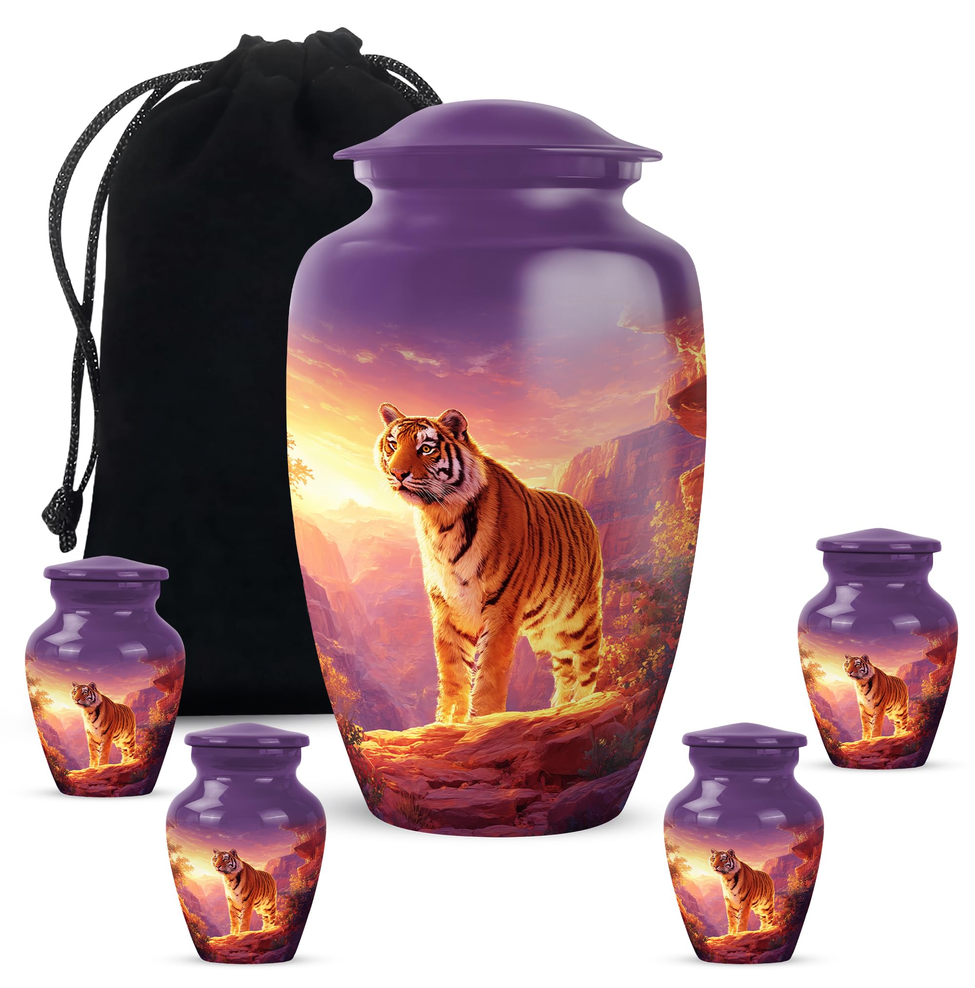 Tiger Memorial Urn, Cremation And Funeral Urns, Large Decorative Urn ...